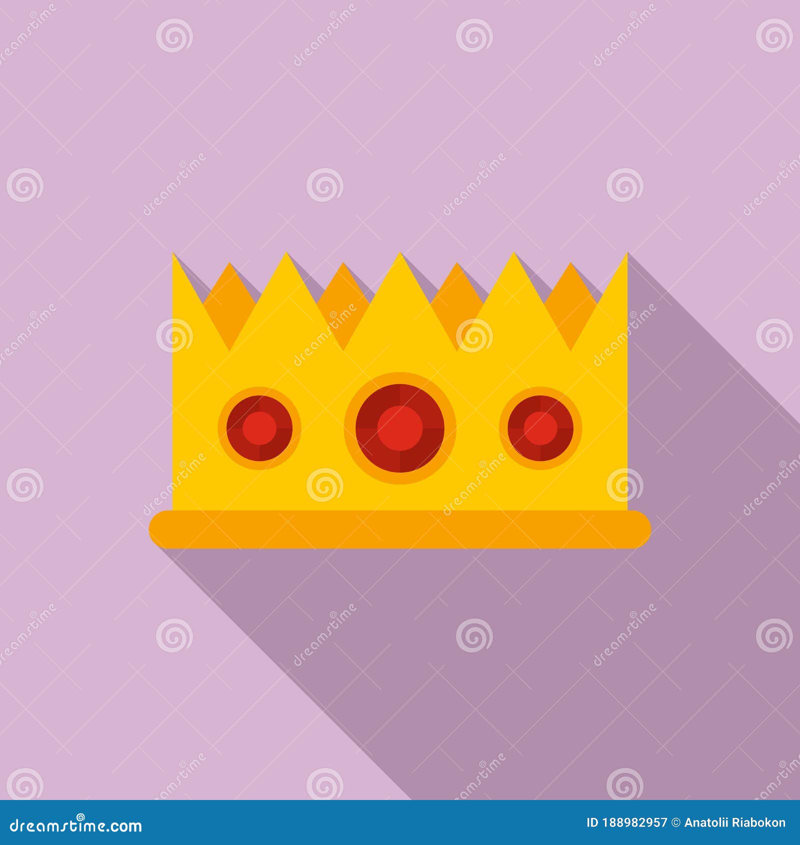 Video Game Gold Crown Icon, Flat Style Stock Vector - Illustration of ...