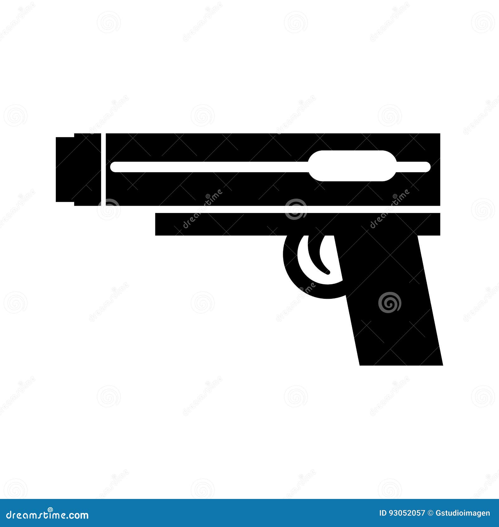 Video game gun icon stock vector. Illustration of play - 93052057