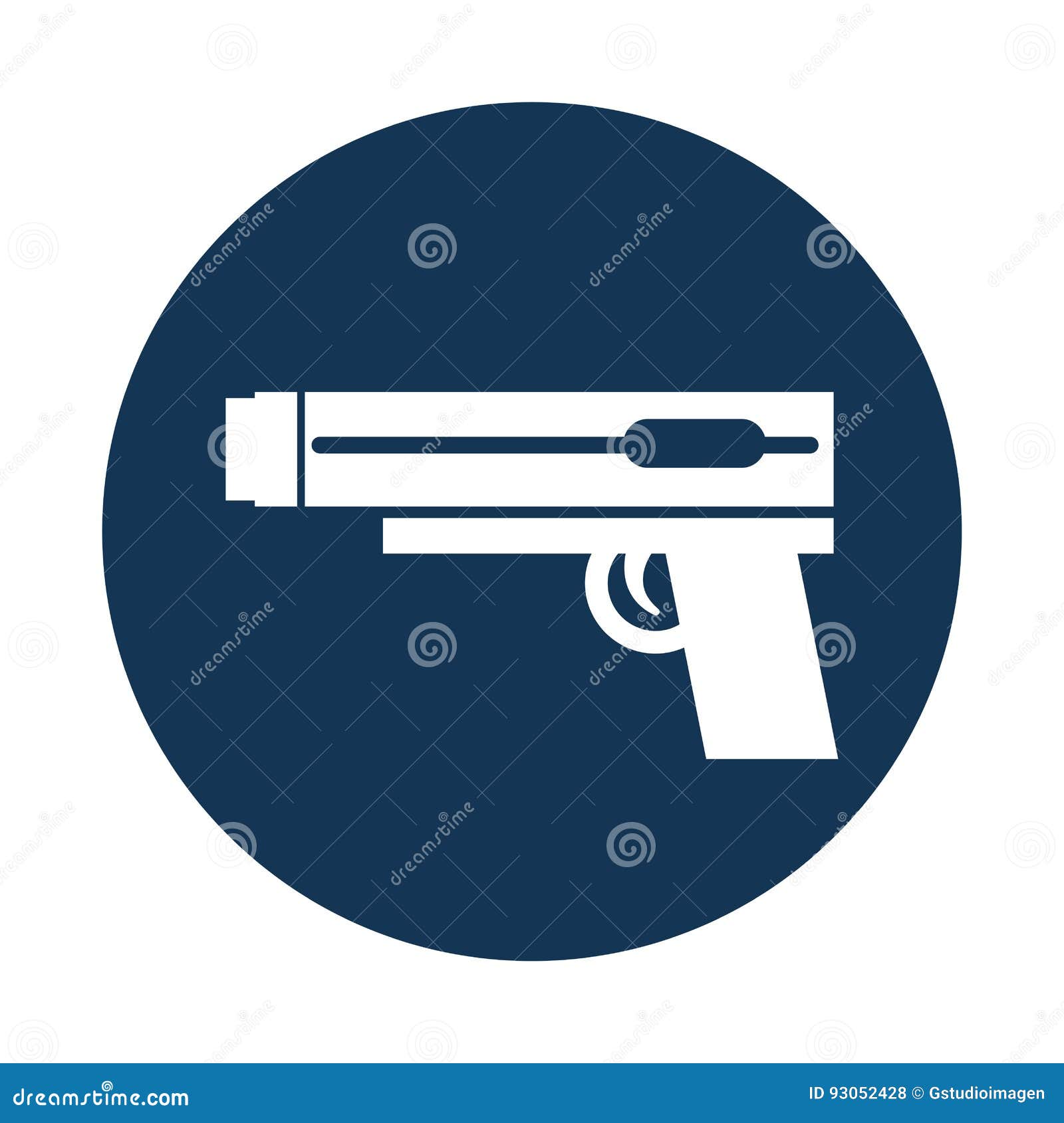 Video game gun icon stock vector. Illustration of computer - 93052428