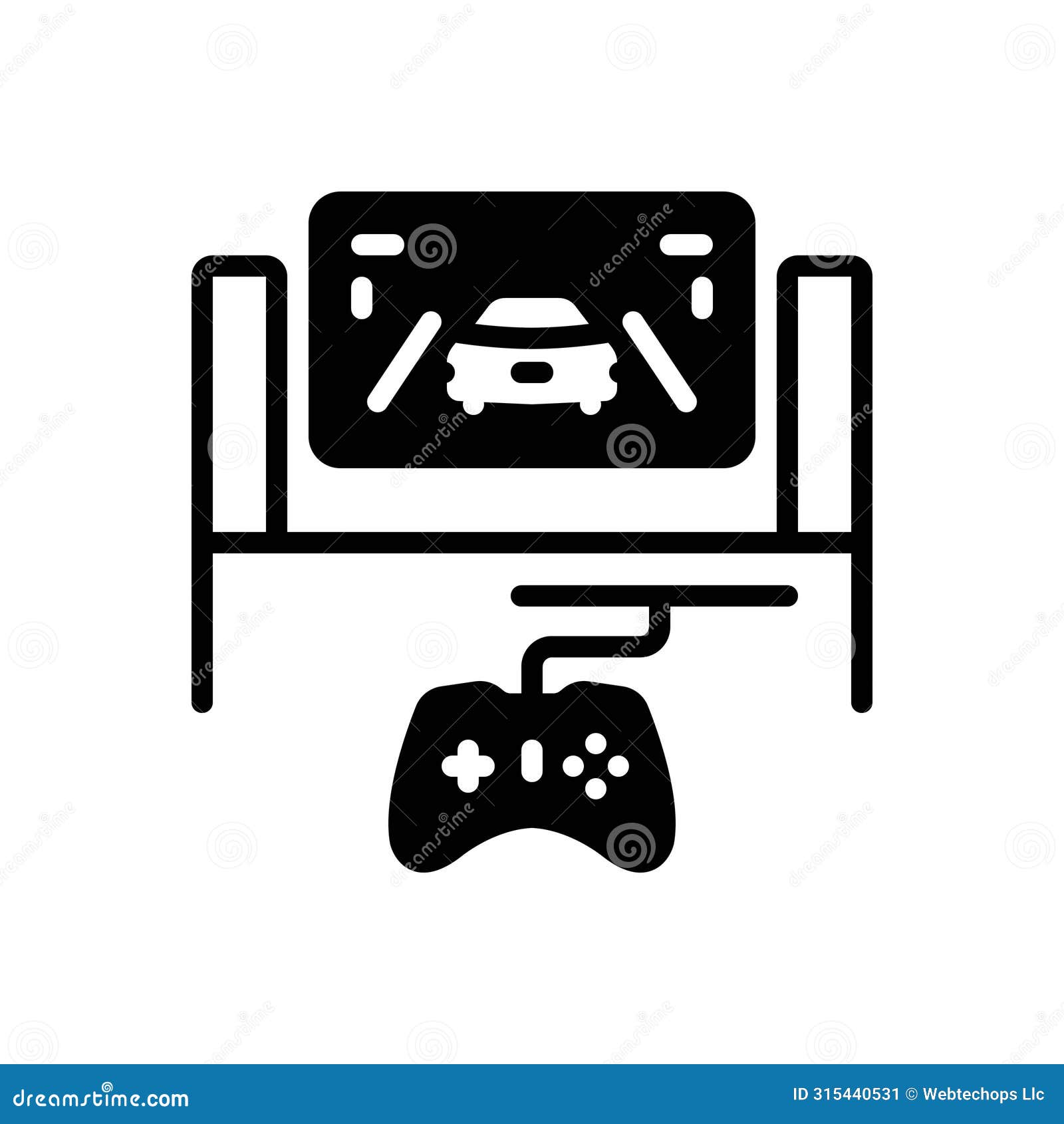 Black Solid Icon for Video Game, Gamification and Electronic Stock ...