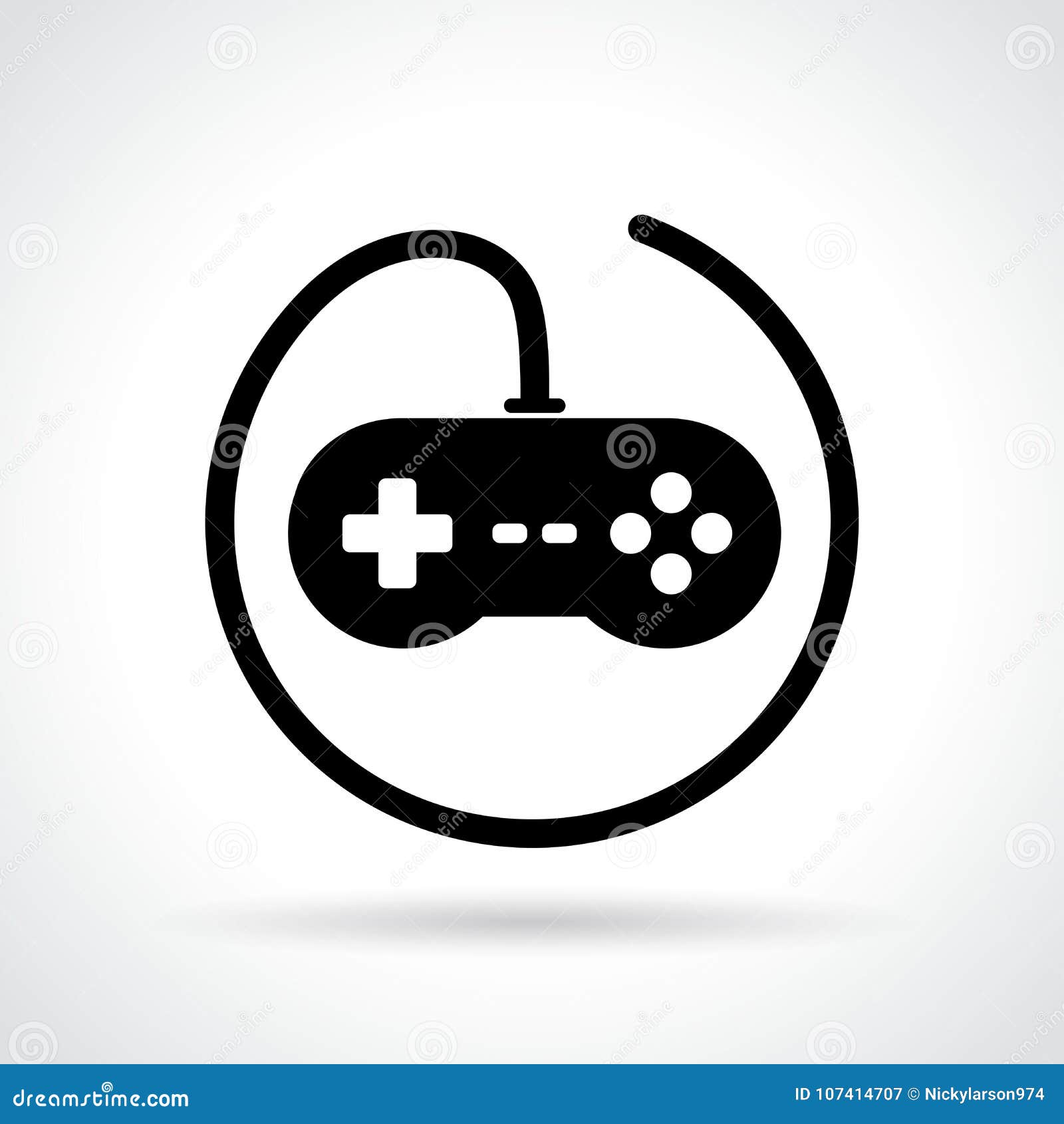 Video Game Icon on White Background Stock Vector - Illustration of ...