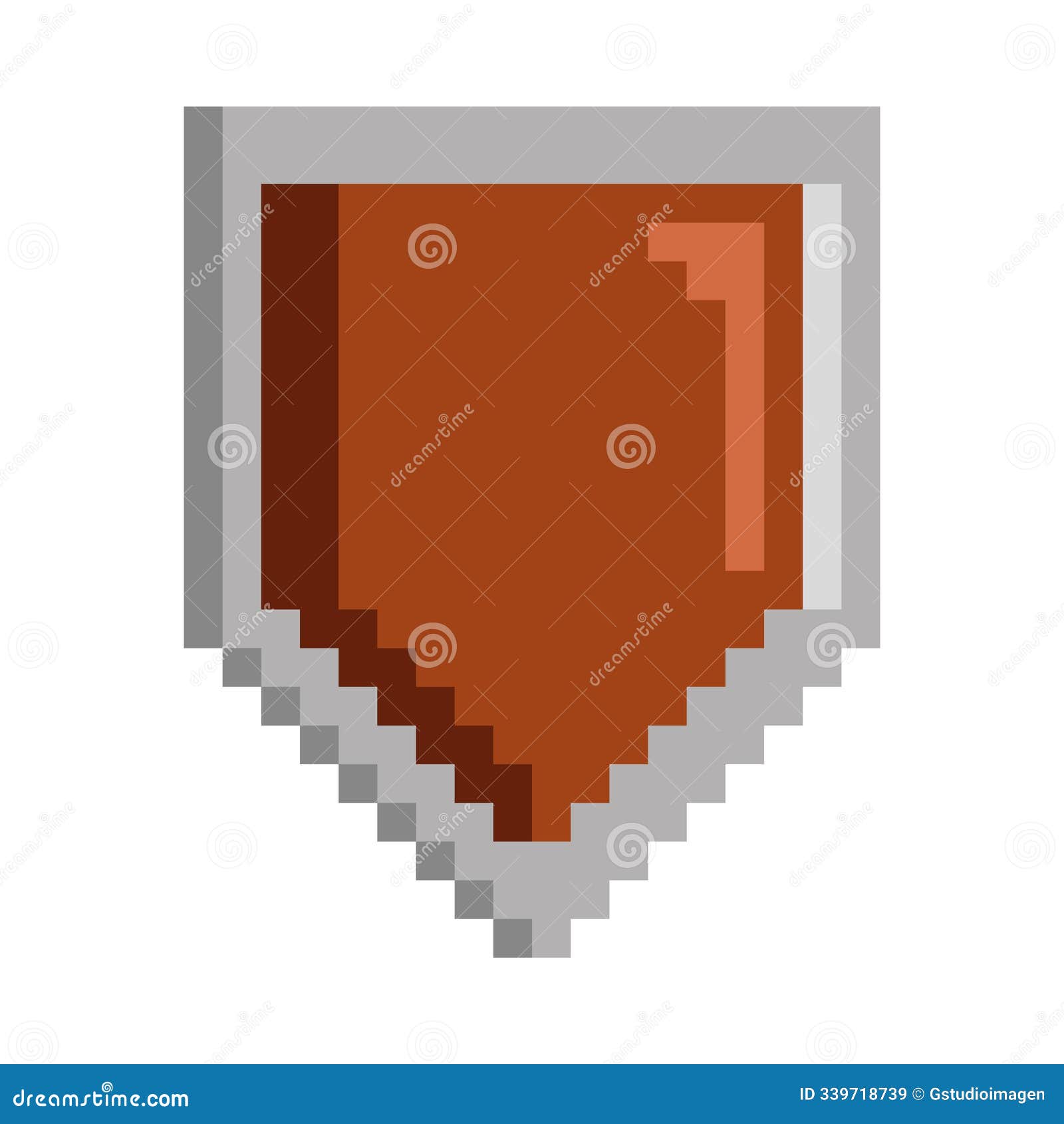 Pixelated Shield Outline Icon. Security And Protection Symbol In Pixel ...