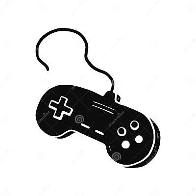 Video Game Joystick Hand Drawn Doodle Control Stock Vector ...