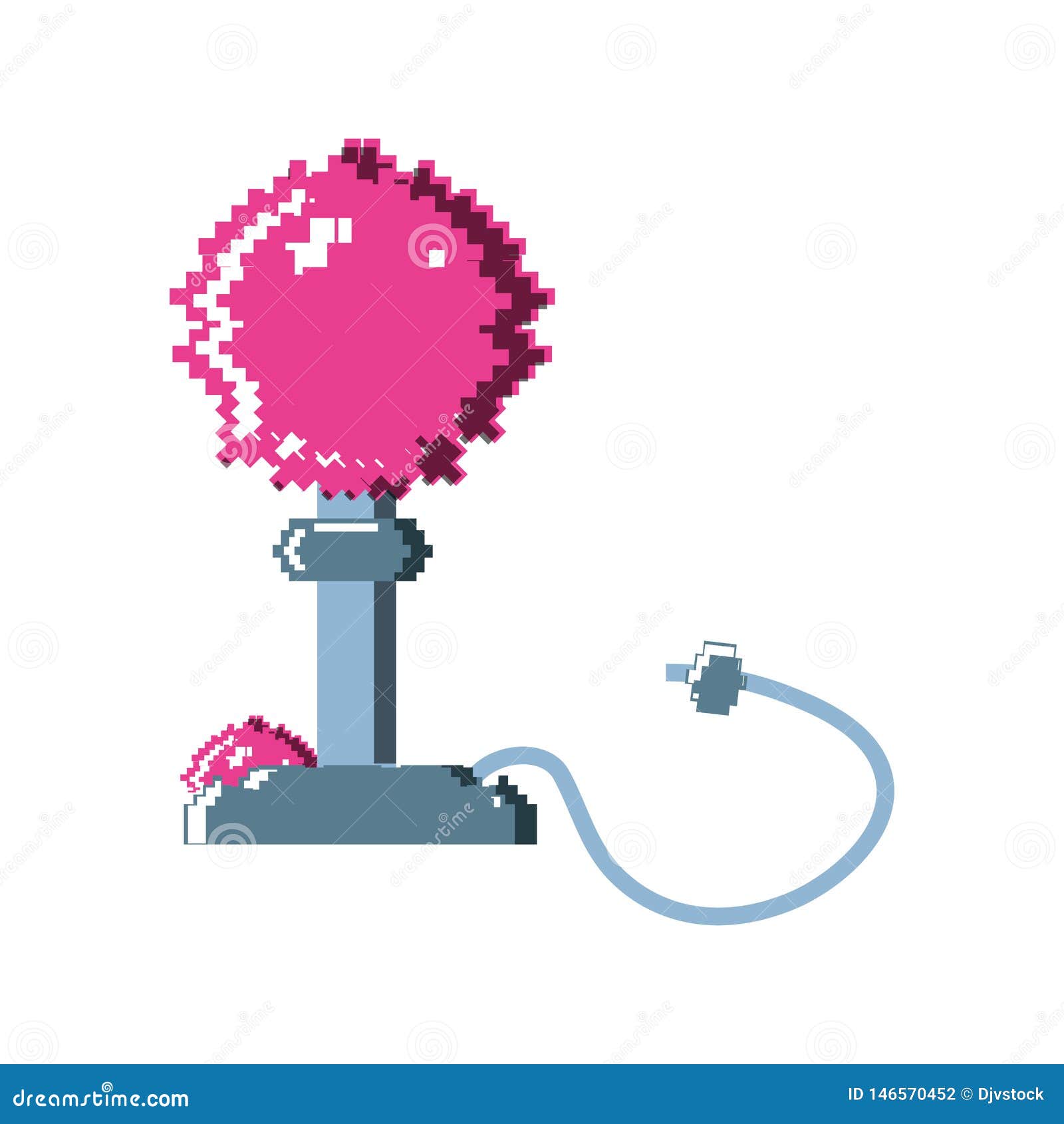 Video Game Joystick Pixelated Stock Illustration - Illustration of ...
