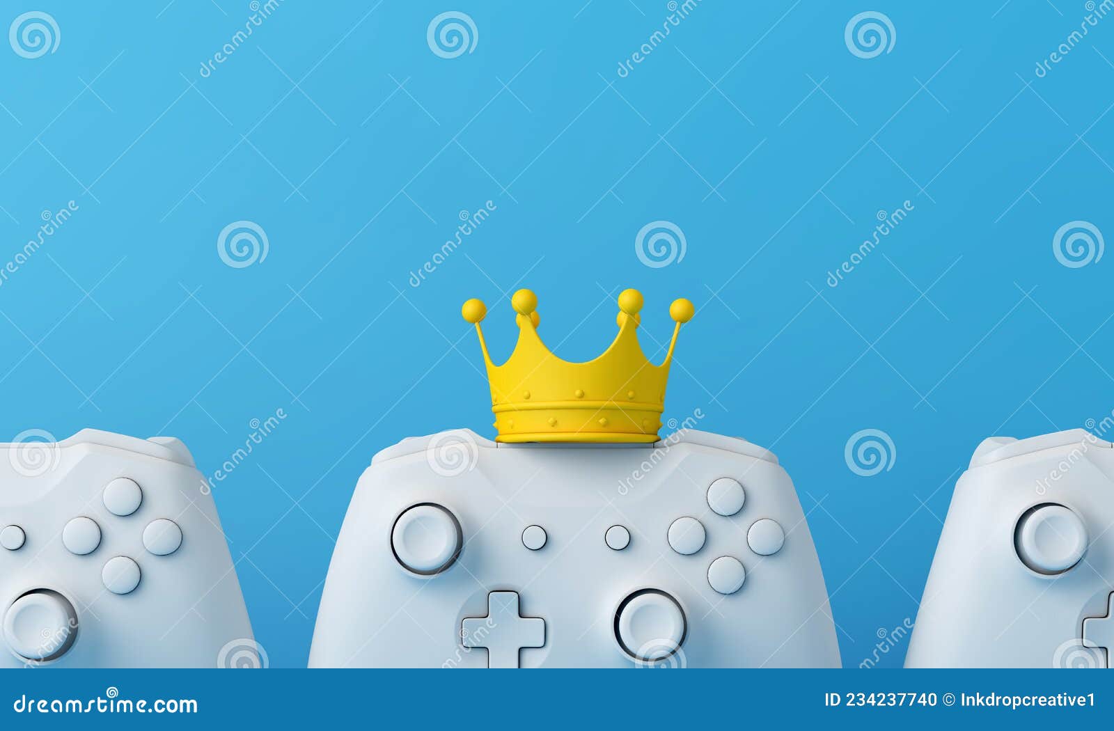 King Gamer Crown And Console Symbol Gaming Vector Play Games Logo ...