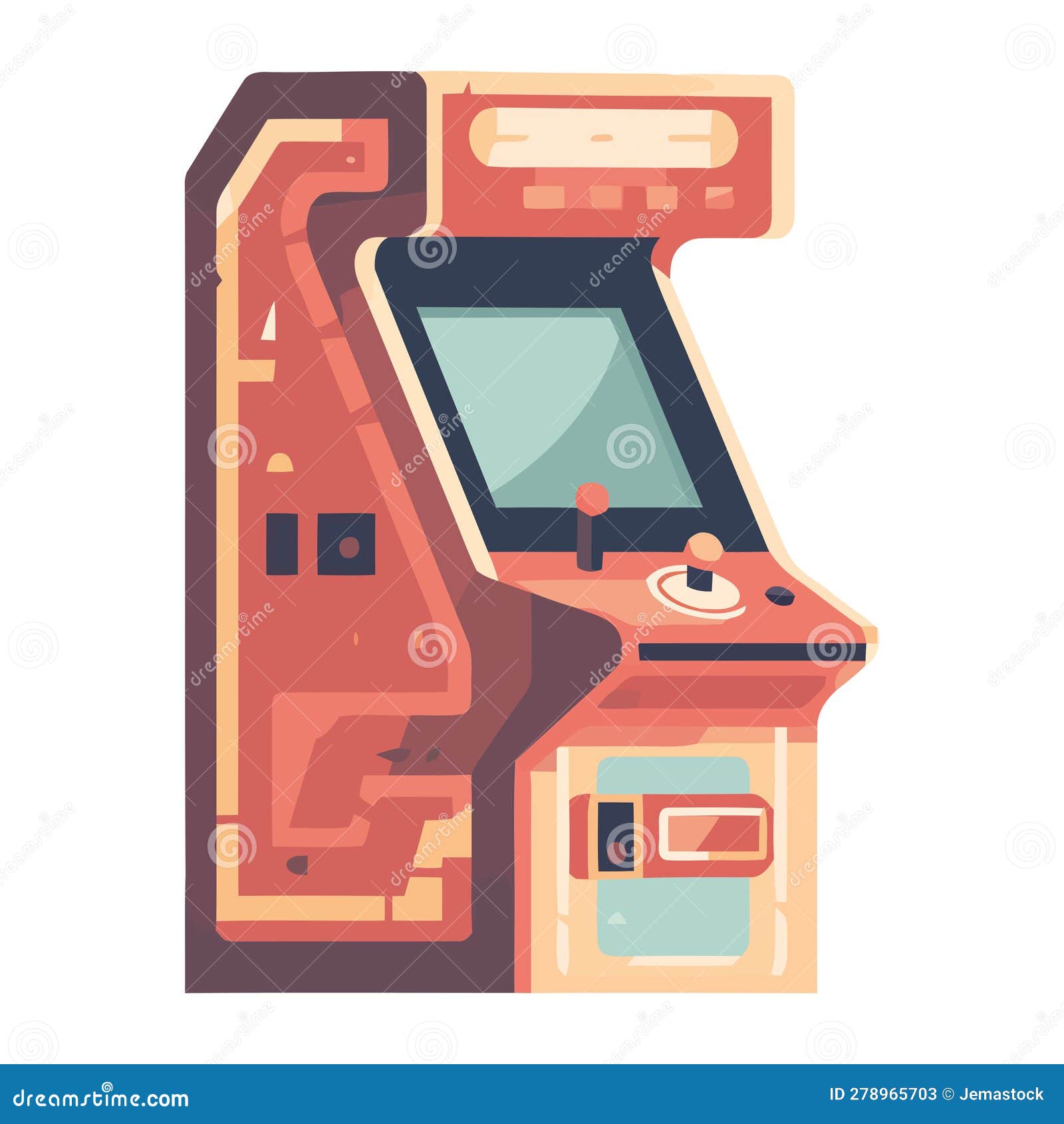 Video Game Machine Classic Style Stock Vector - Illustration of retro ...