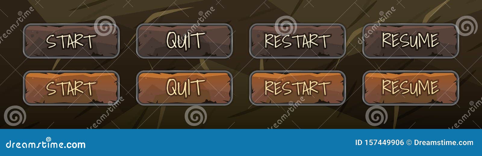 Video Game Buttons: Start, Quit, Restart, Resume. Vector Ubjects. Game ... Video Game Buttons: Start, Quit, Restart, Resume. Vector Ubjects. Game ...