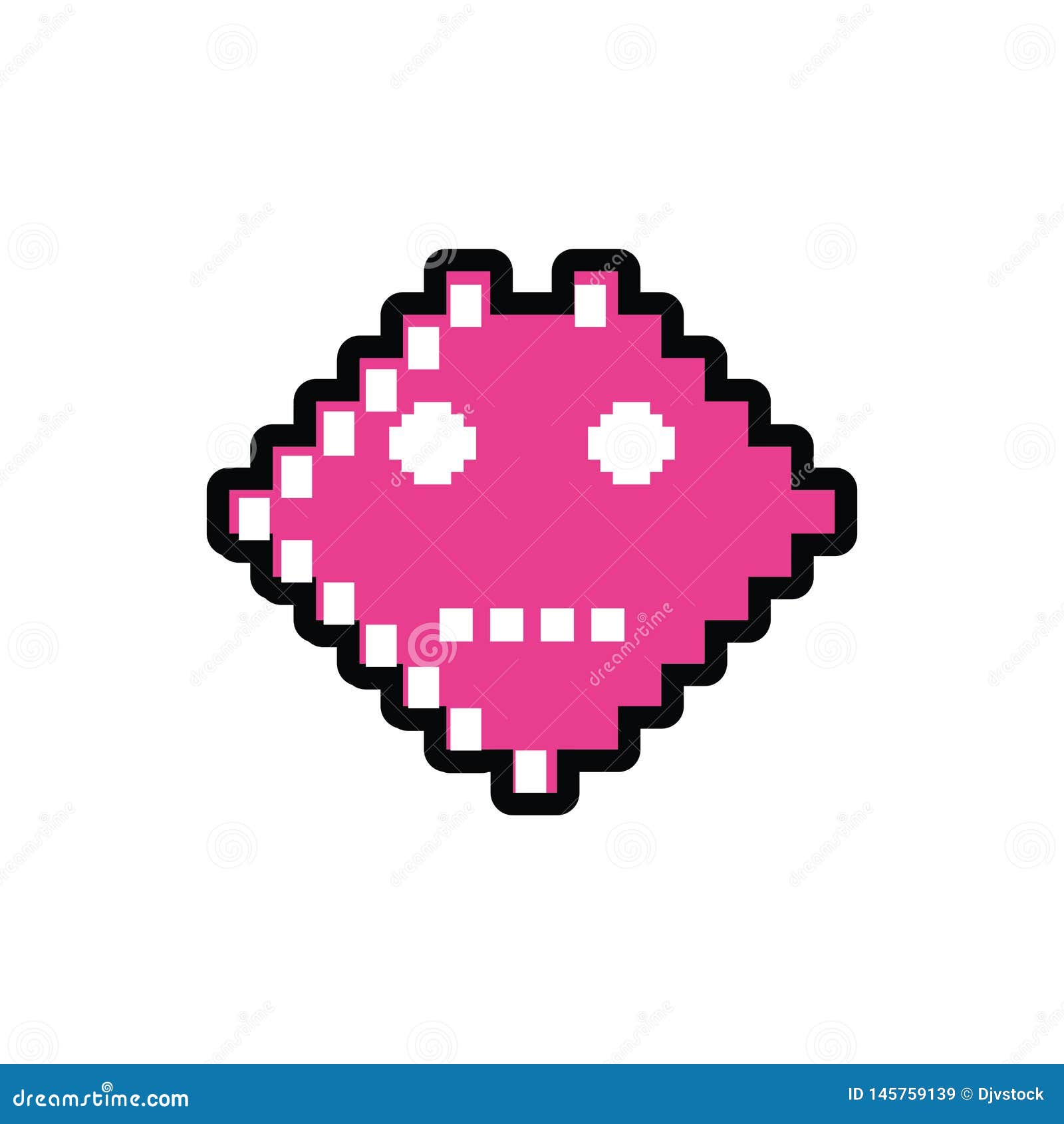 Video Game Monster Alien Pixelated Stock Illustration - Illustration of ...