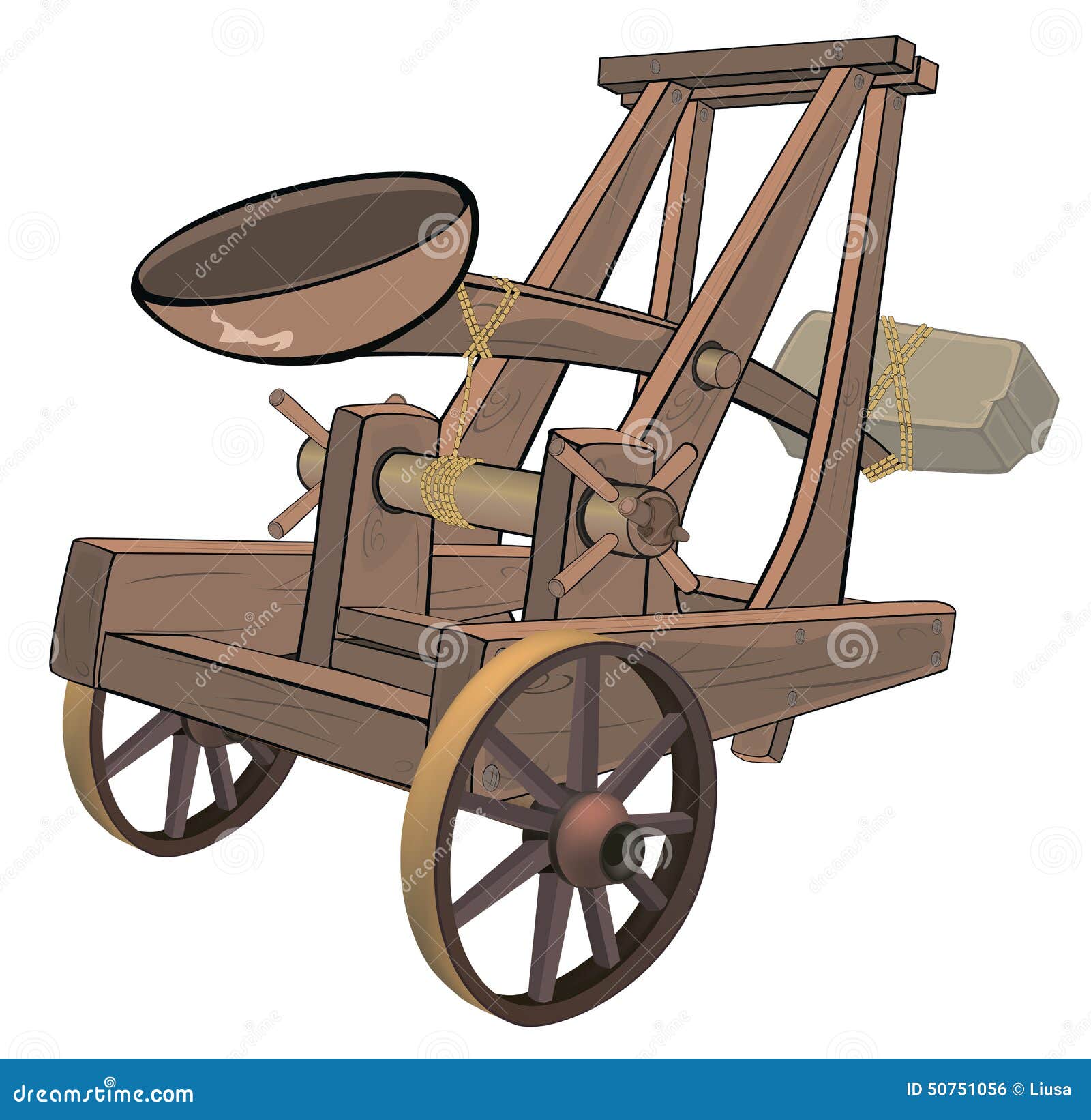 Catapult Ballistic Device Sketch Vector | CartoonDealer.com #208578656