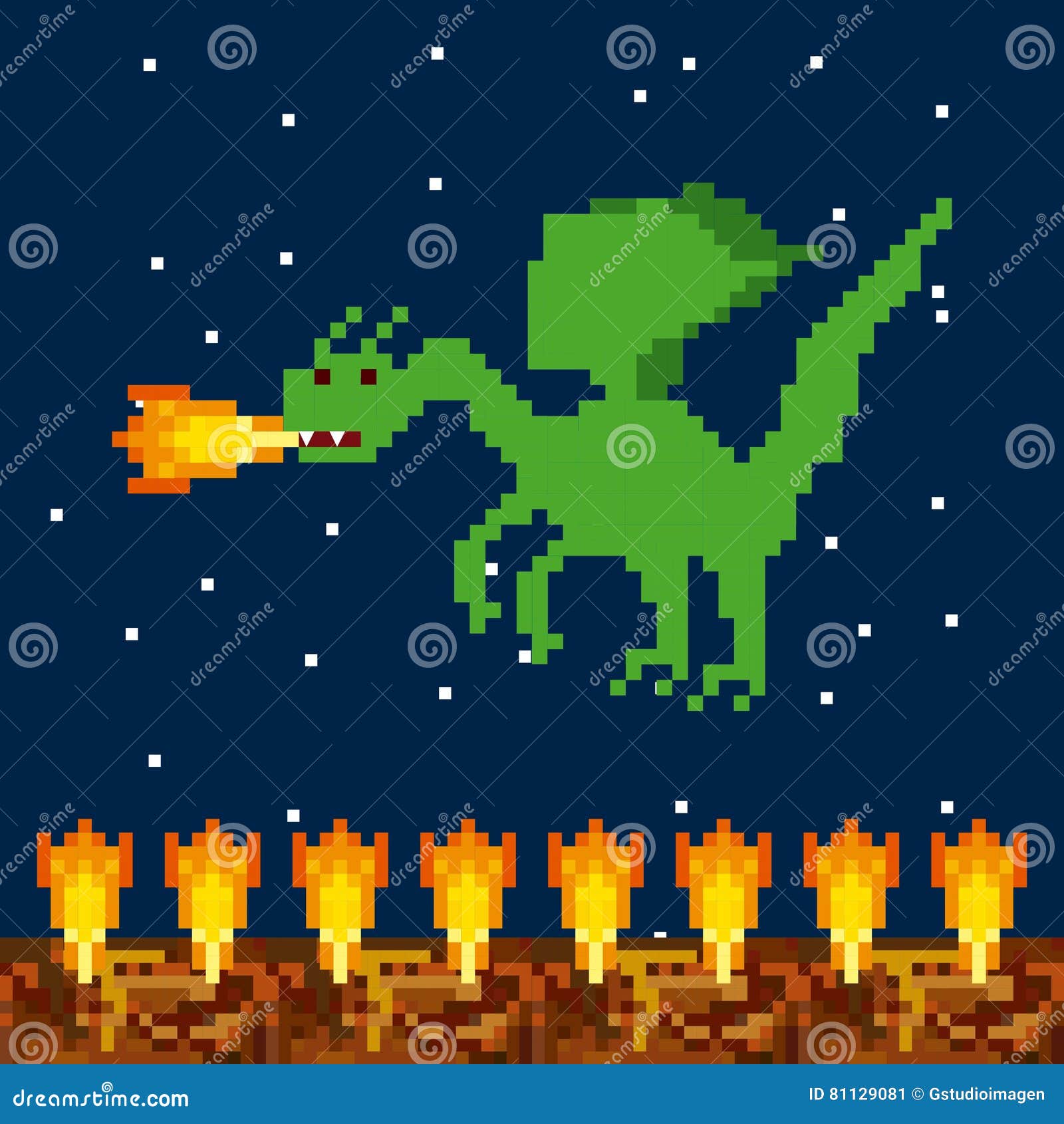 Pixel Art Dragon Eye Royalty-Free Stock Photography | CartoonDealer.com ...