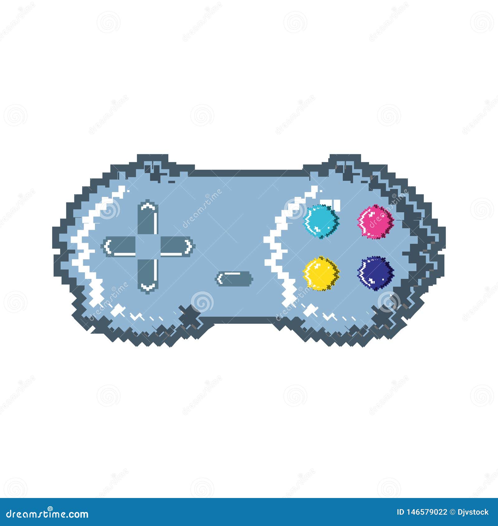 Video Game Pixelated Control Stock Illustration - Illustration of ...
