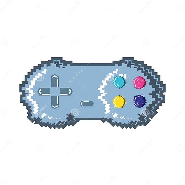 Video Game Pixelated Control Stock Illustration - Illustration of ...