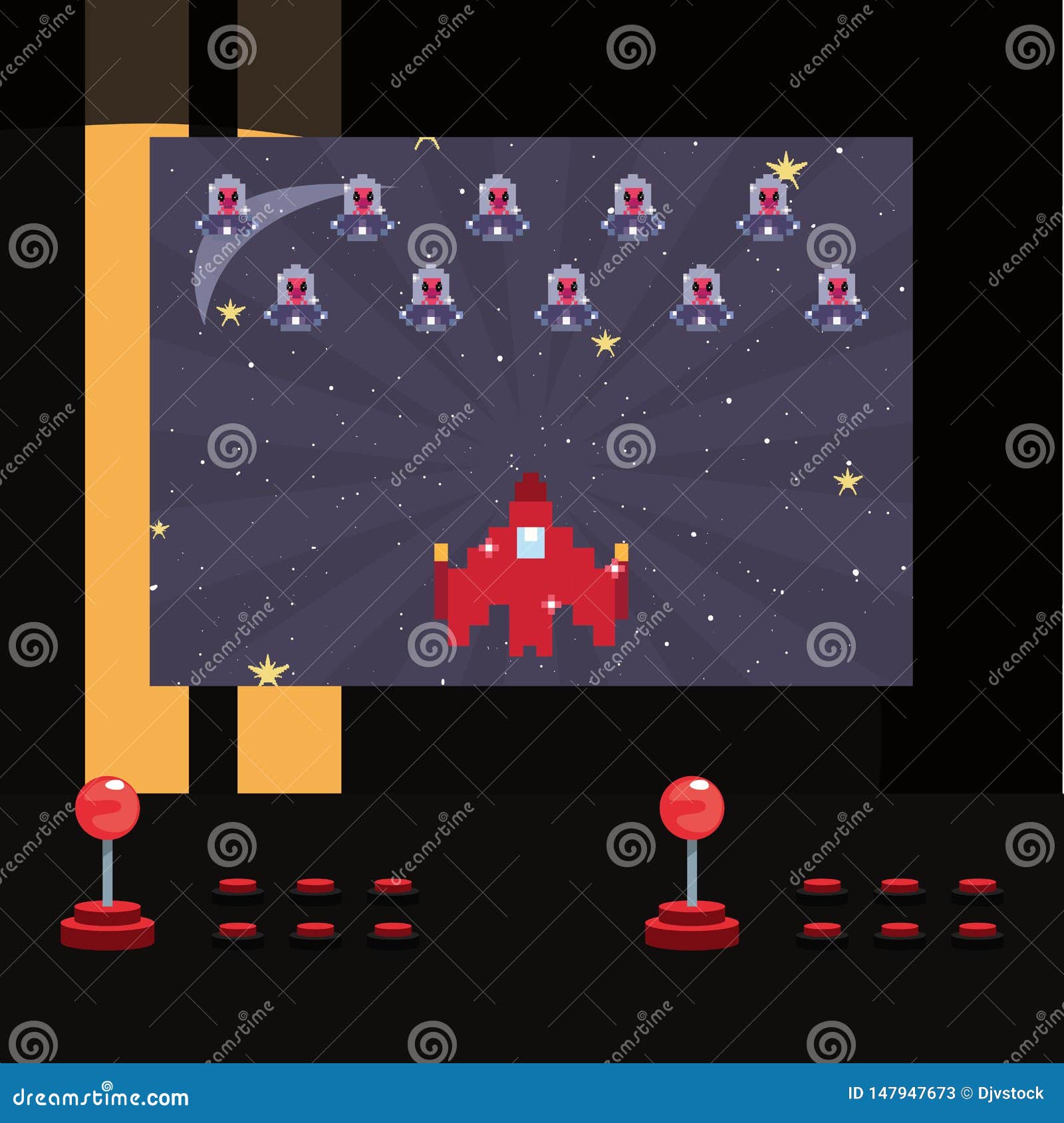 Pixel Art Invaders Silhouette. Space Invader Monster Game, Pixels ...