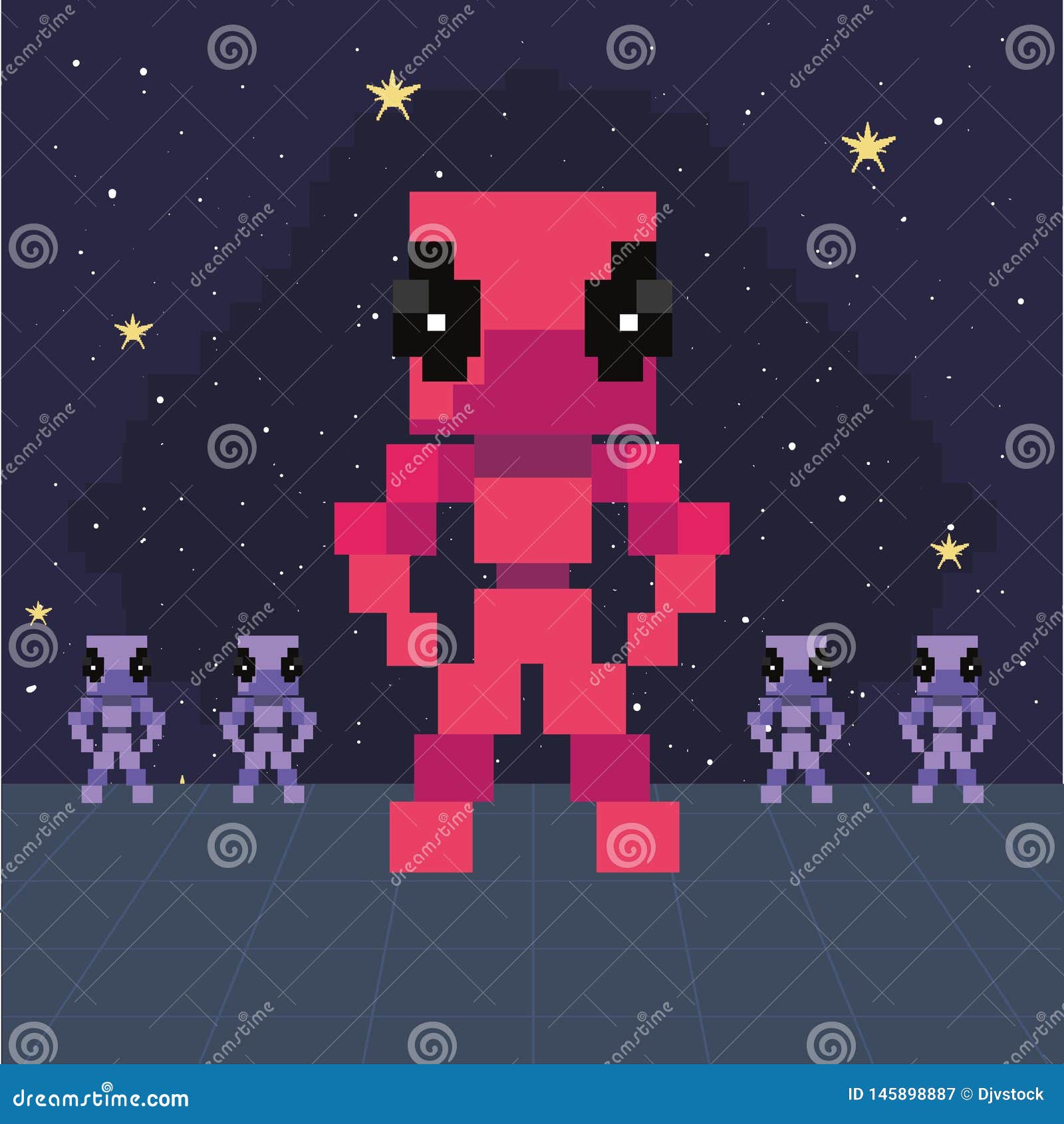 Video game retro stock illustration. Illustration of pixel - 145898887