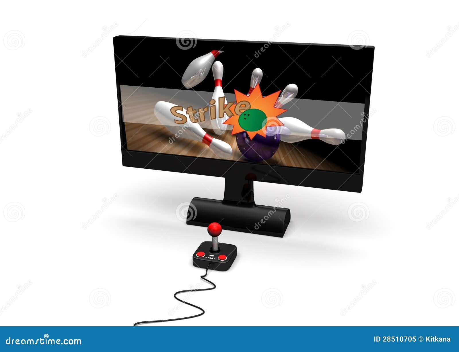 Video game on screen stock illustration. Illustration of video - 28510705