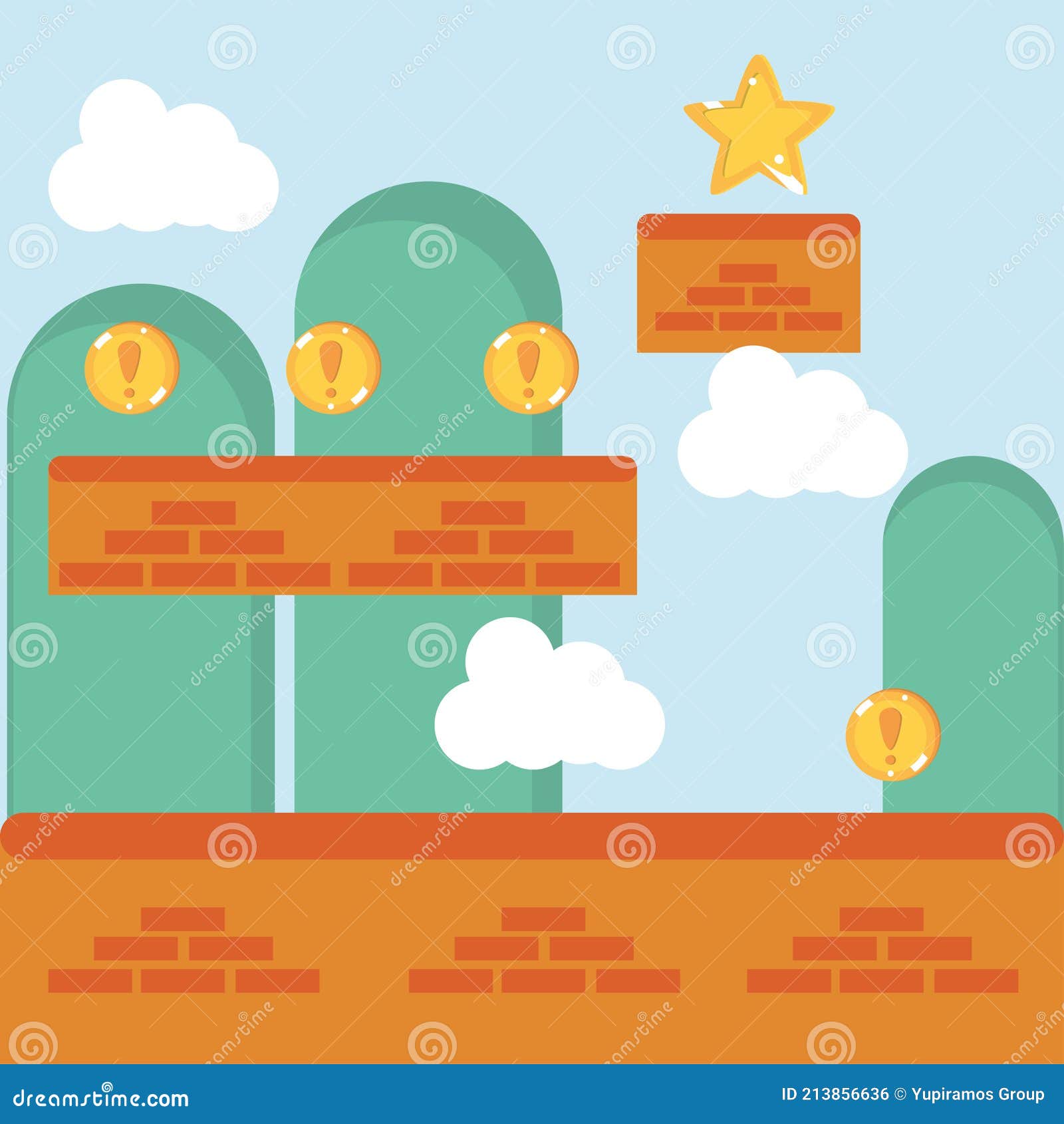 Video game screen stock vector. Illustration of interactive - 213856636