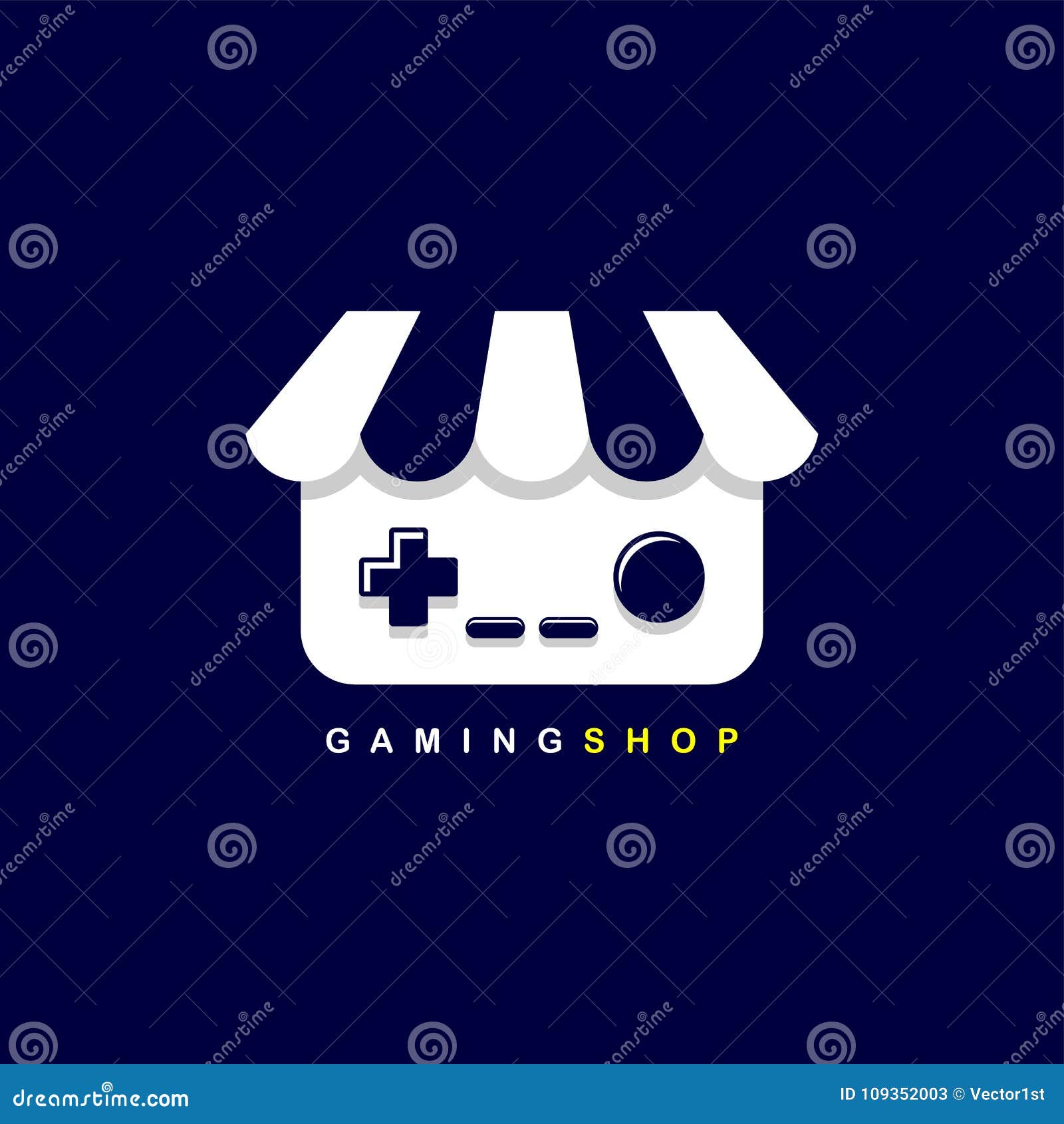 Video Game Shop Theme Logo Template Stock Vector - Illustration of ...