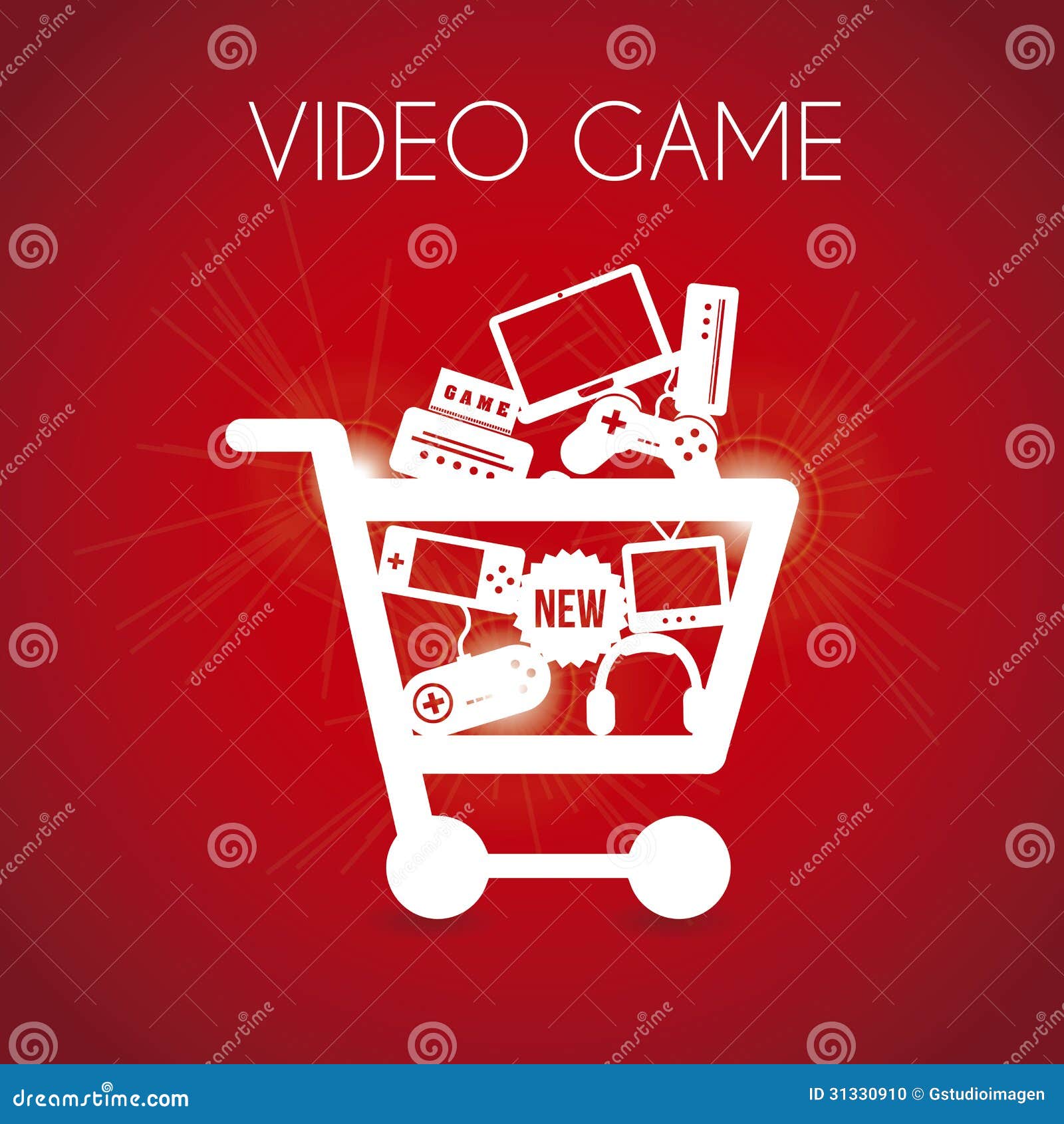 Video game shopping stock vector. Illustration of illustrations - 31330910