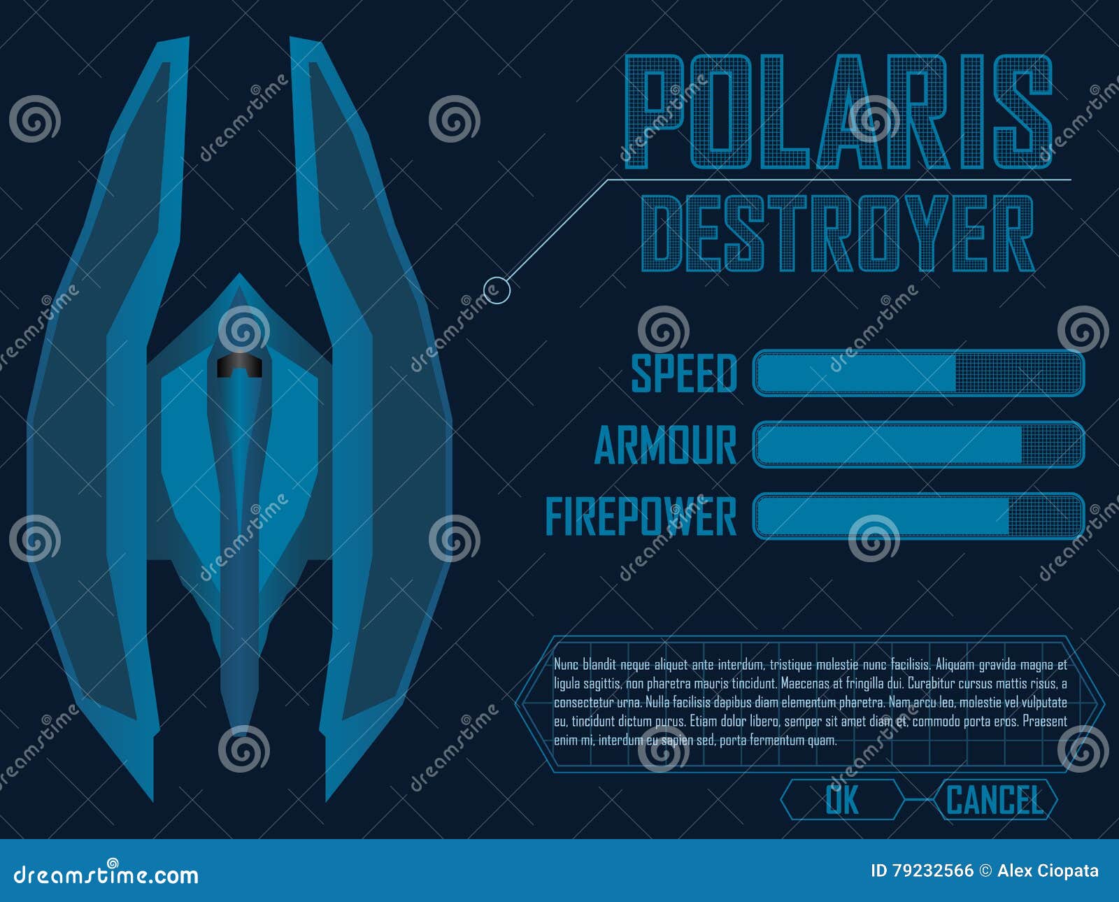 Video game space ship stock vector. Illustration of character - 79232566