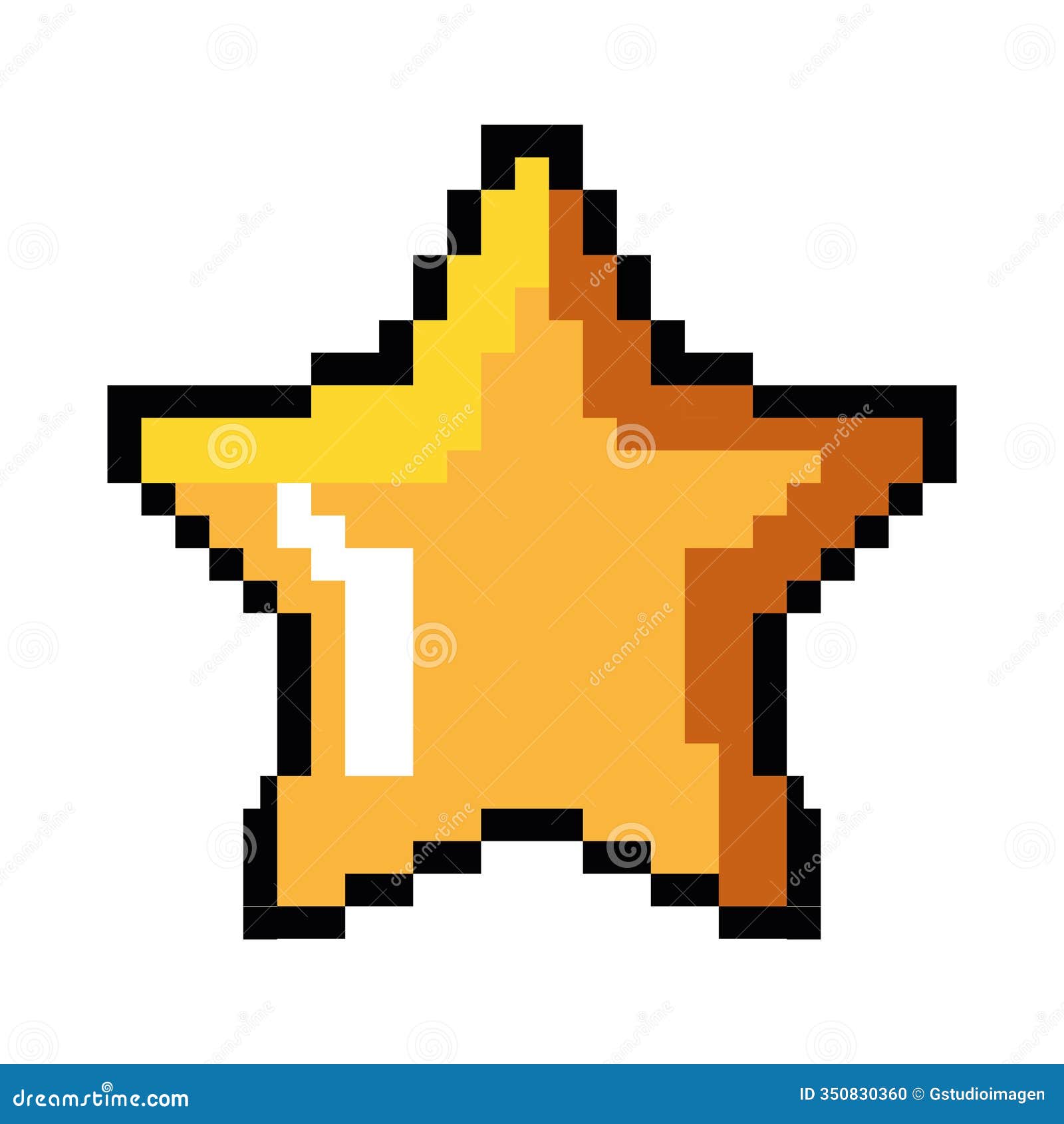 Video game star pixelated stock vector. Illustration of cosmic - 350830360