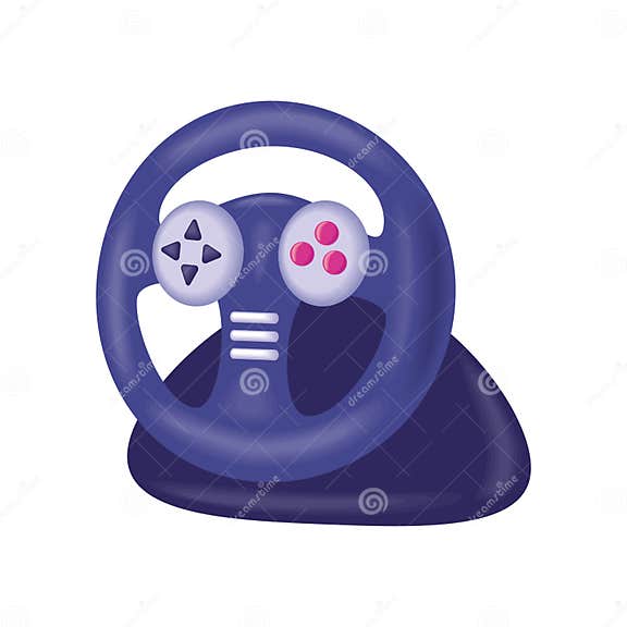 Video game steering wheel stock vector. Illustration of play - 321755163