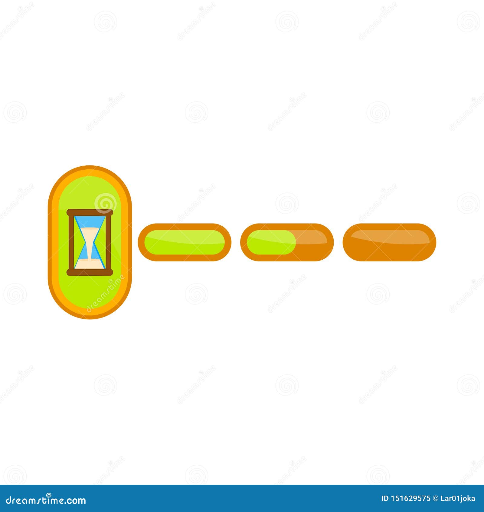 Video Game Time Progress Bar Stock Vector - Illustration of play ...