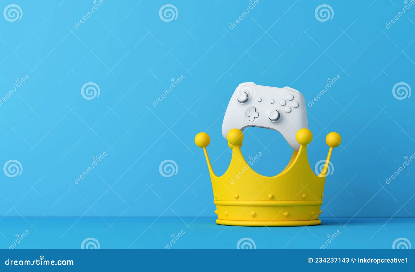 Video Game Tournament Winner. Game Controller with a Crown Stock ...