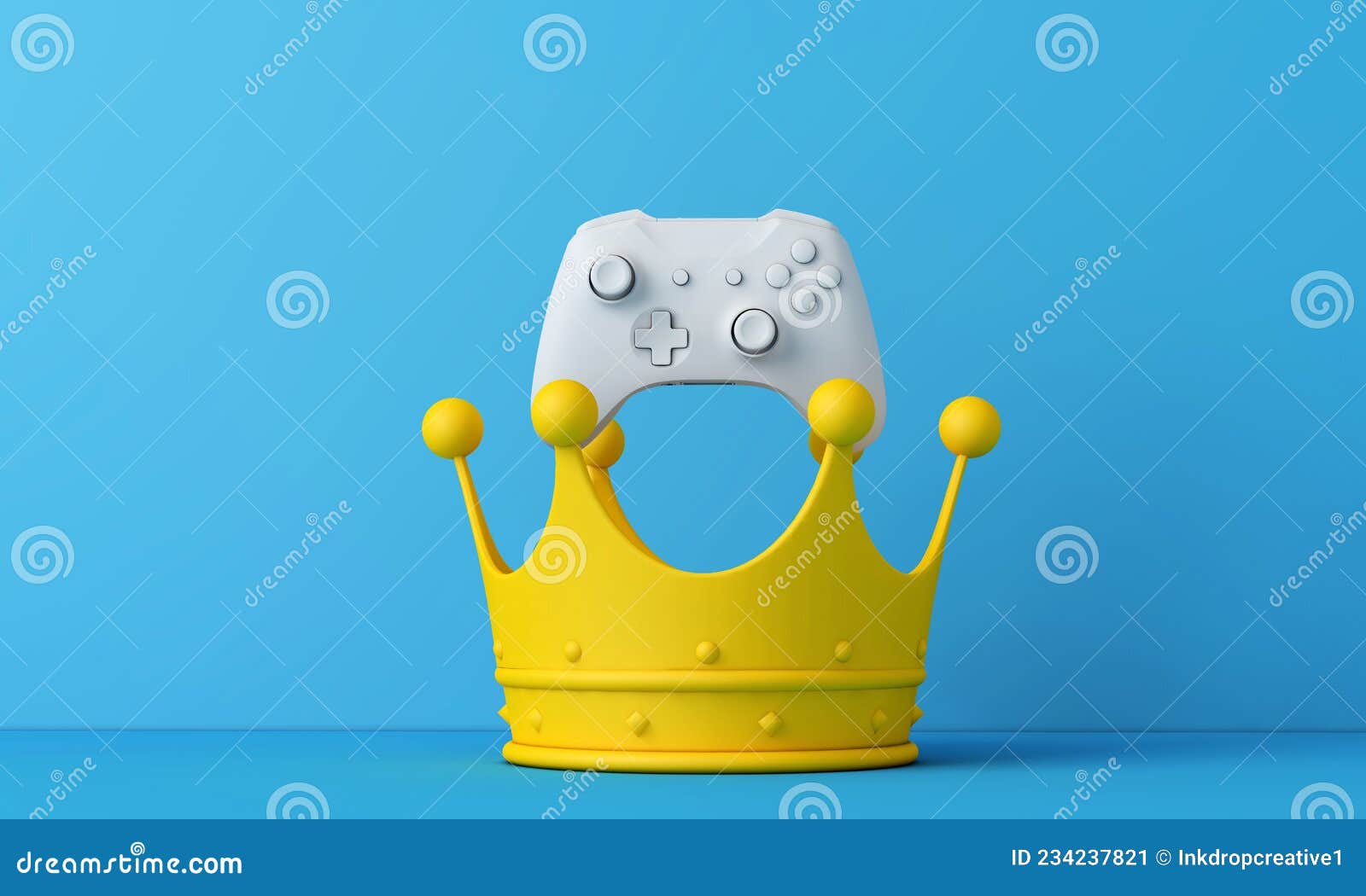 Video Game Tournament Winner. Game Controller with a Crown Stock ...
