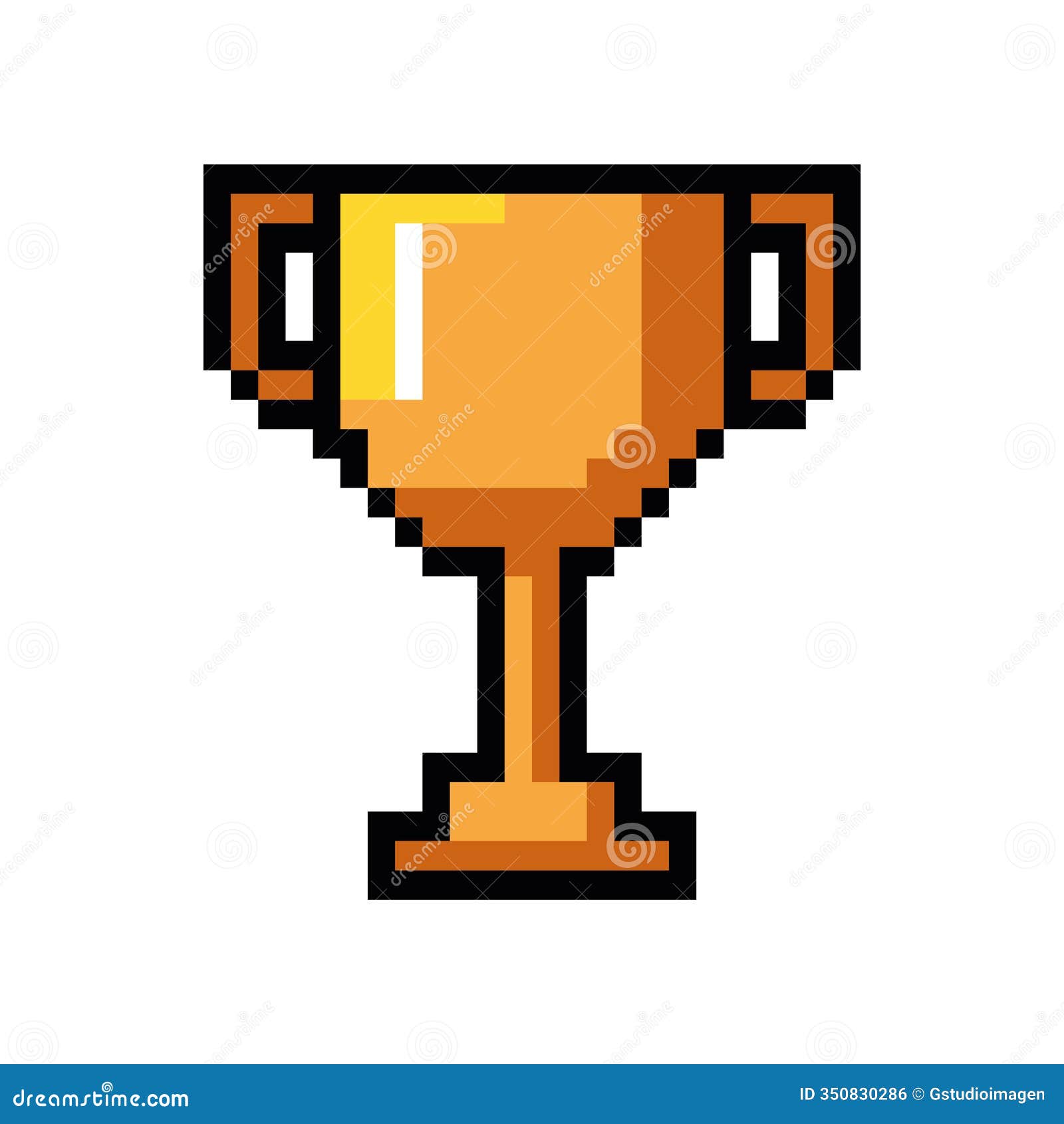 Video Game Trophy Pixelated Stock Vector - Illustration of videogame ...