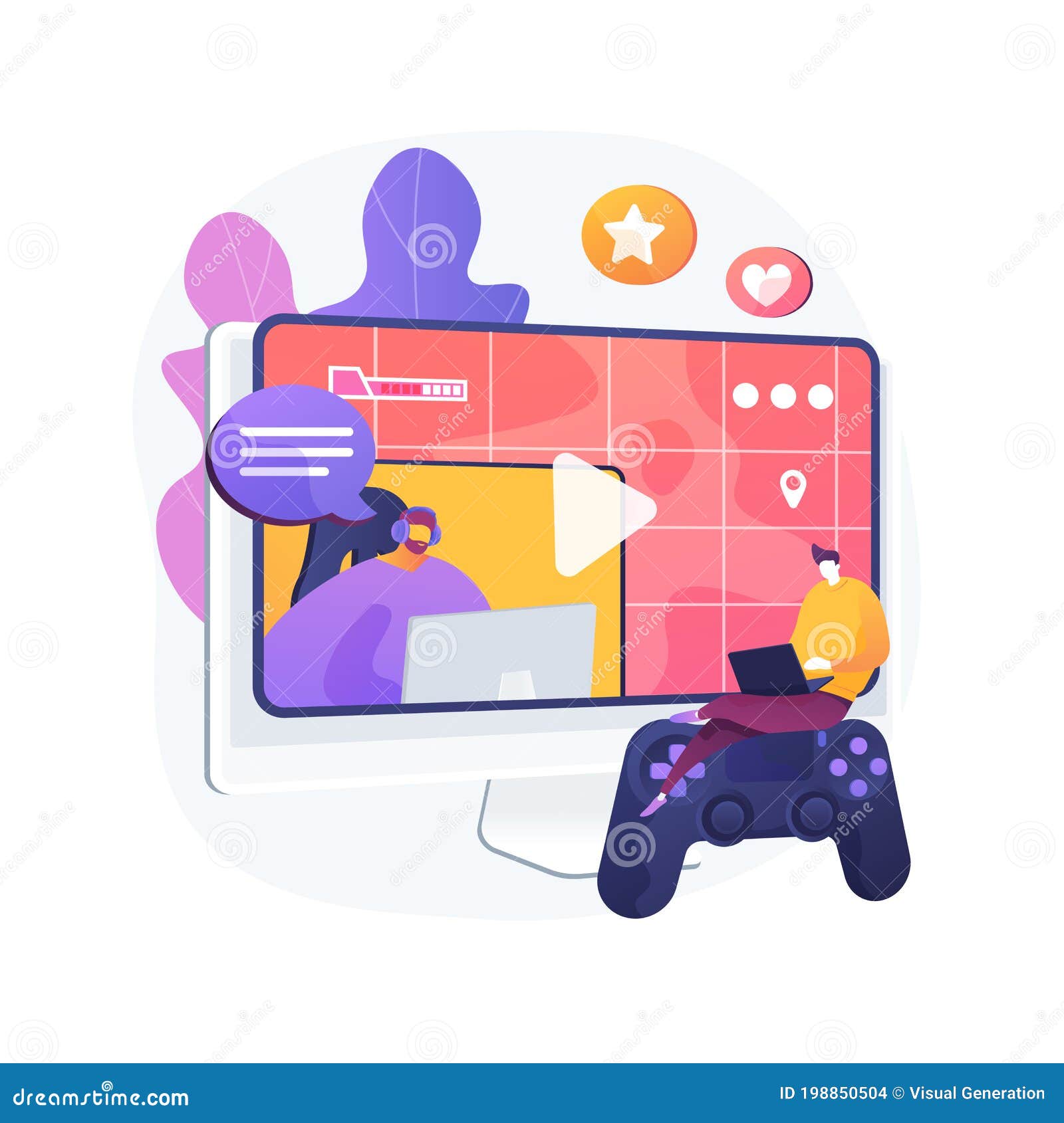 Video Game Walkthrough Abstract Concept Vector Illustration. Stock ...