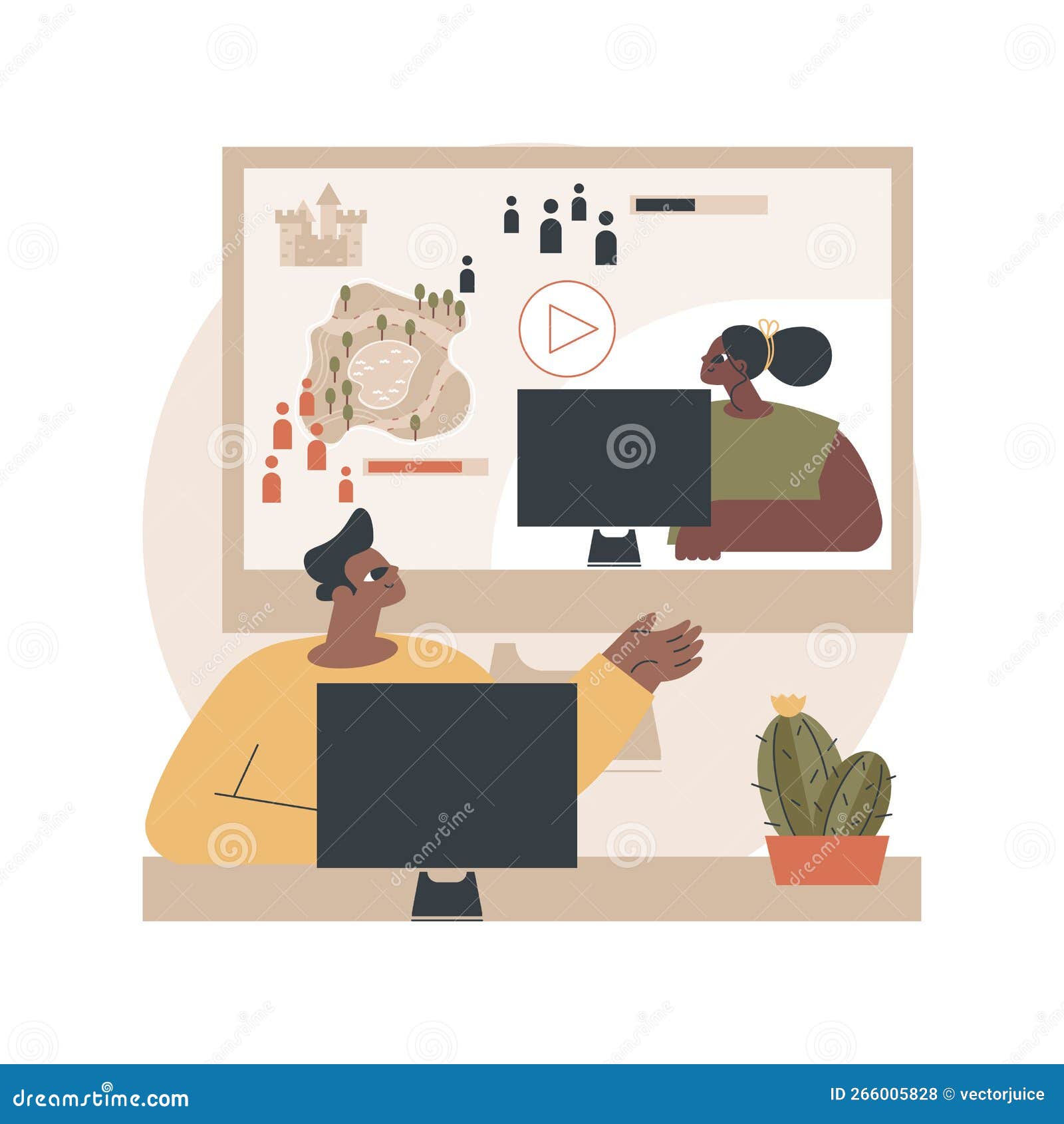 Video Game Walkthrough Abstract Concept Vector Illustration Stock ...