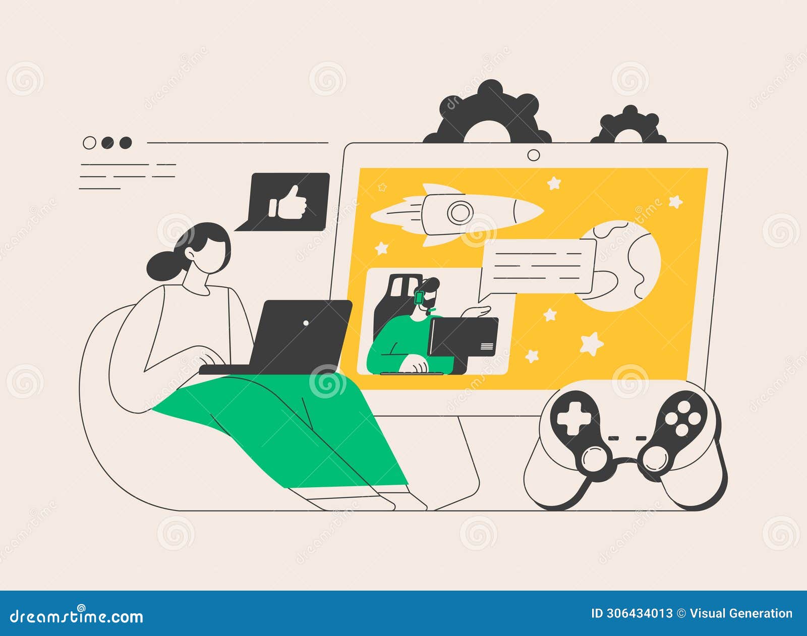 Video Game Walkthrough Abstract Concept Vector Illustration. Stock ...