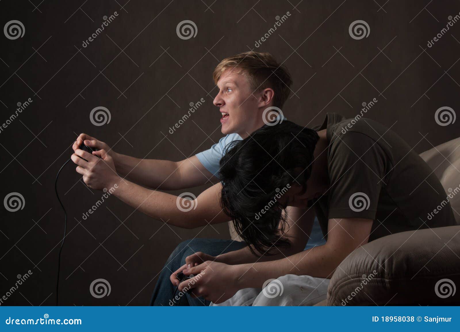 Video Game Winner and Loser Stock Photo - Image of happy, loser: 18958038