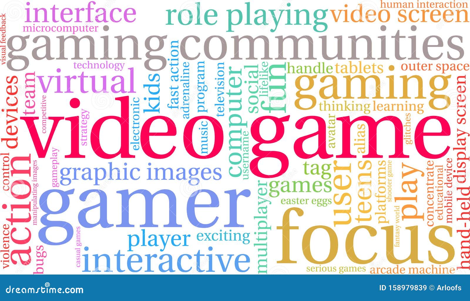 Video Game Word Cloud stock vector. Illustration of kids - 158979839
