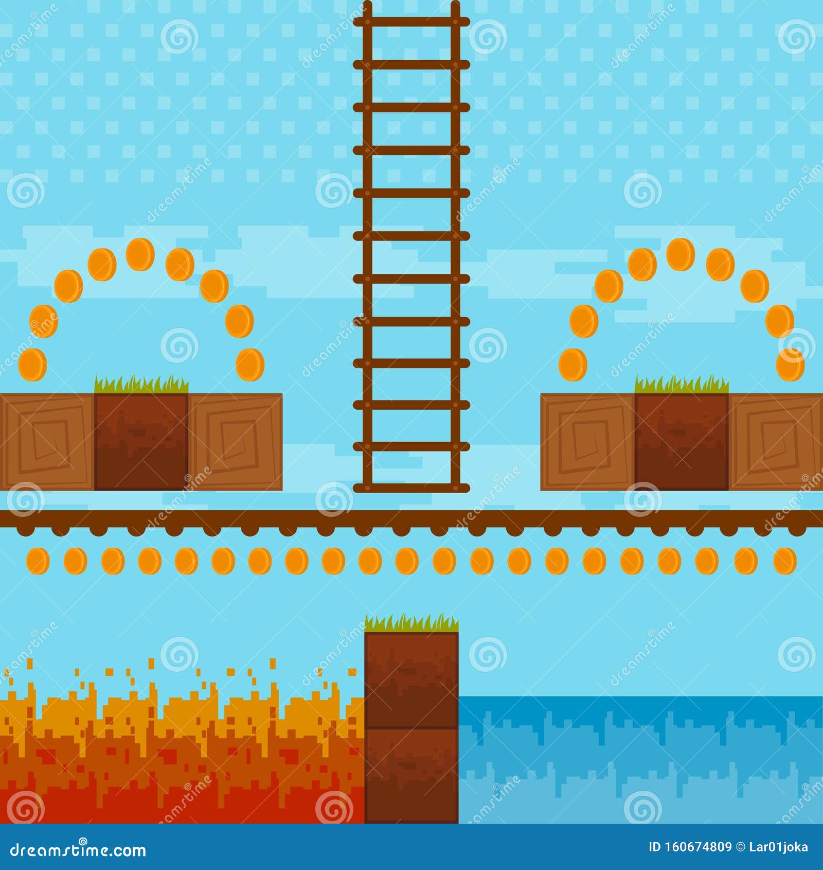 Video game world design stock vector. Illustration of background ...