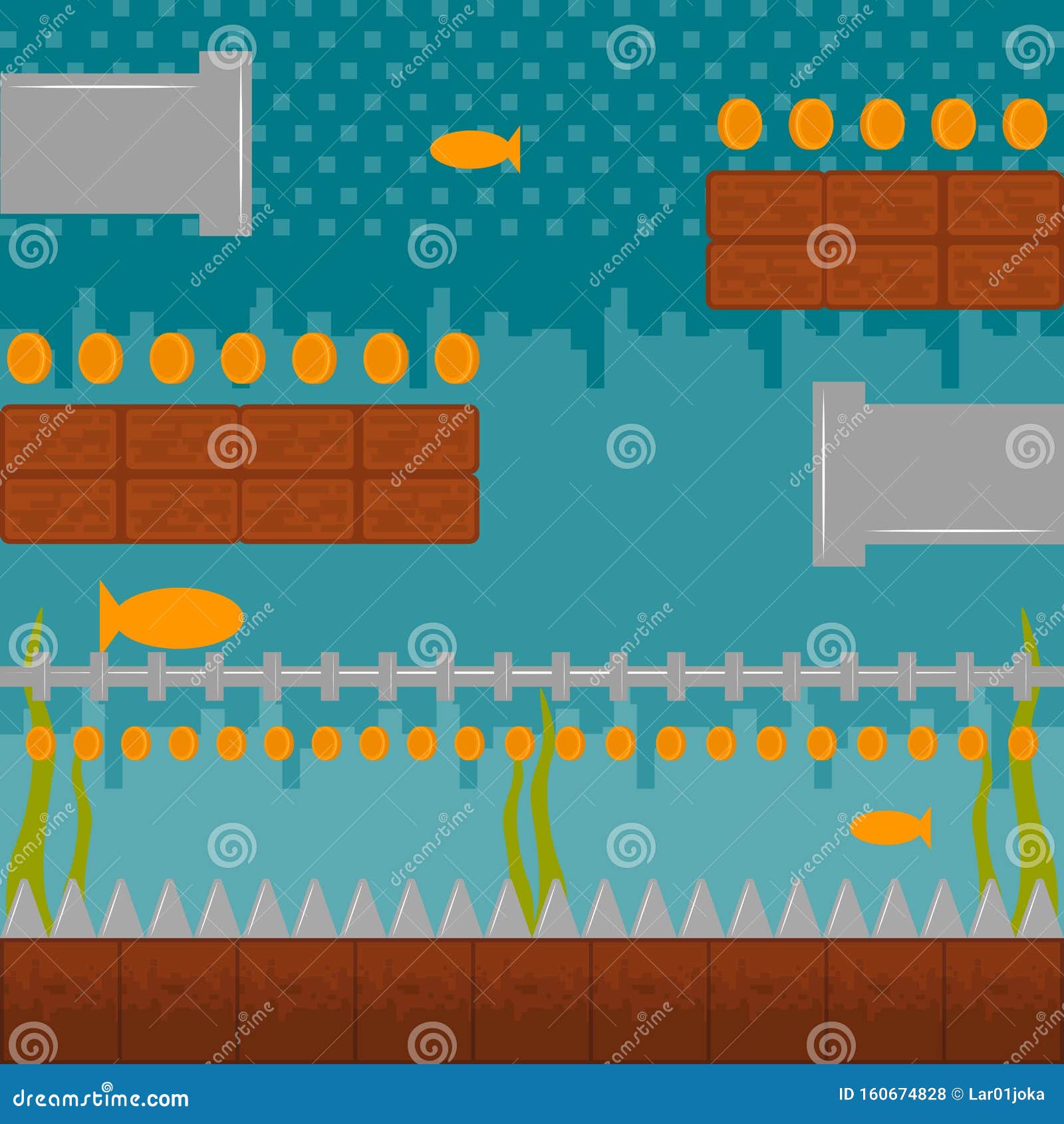 Video game world design stock vector. Illustration of arcade - 160674828