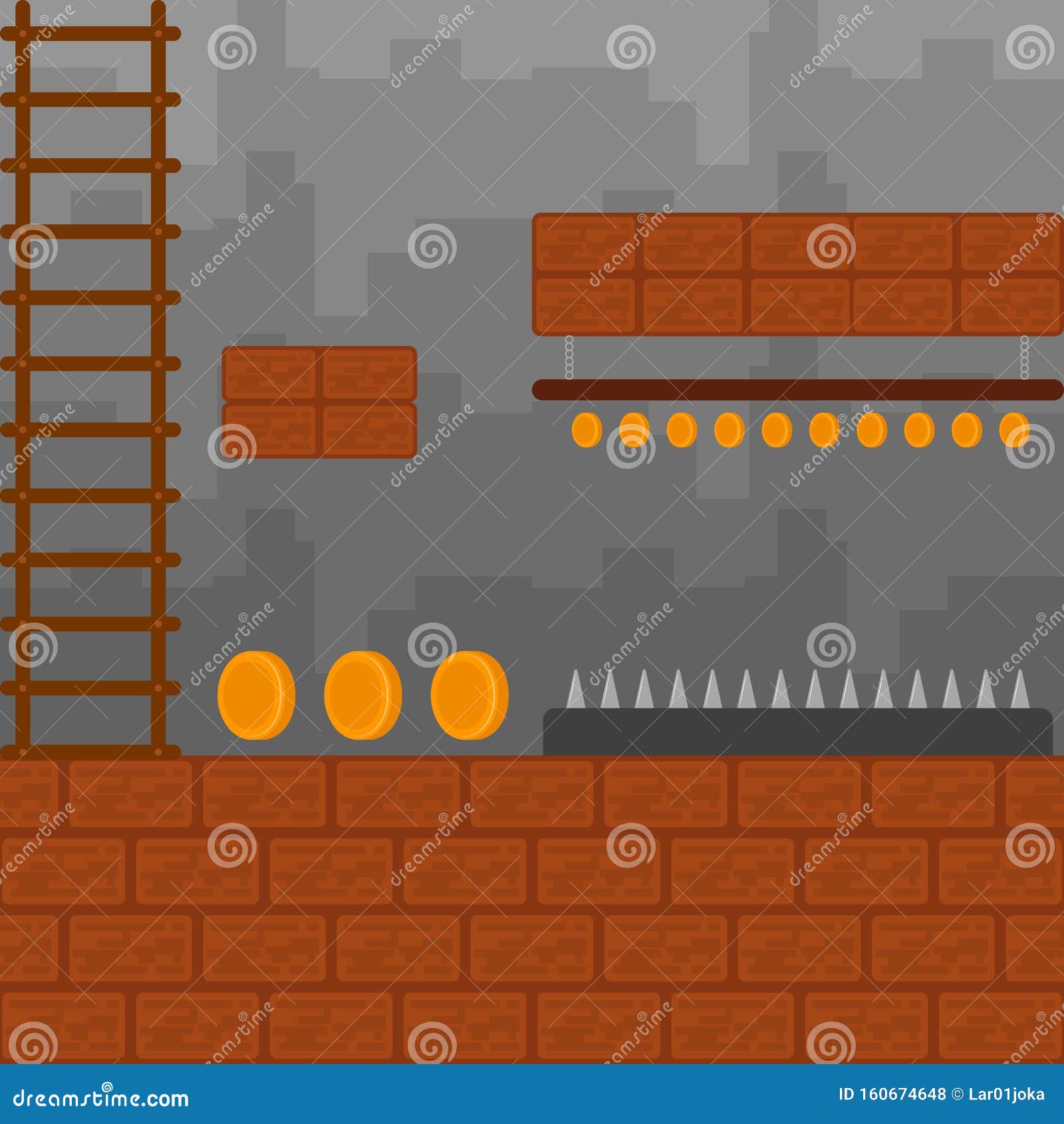 Video game world design stock vector. Illustration of graphic - 160674648