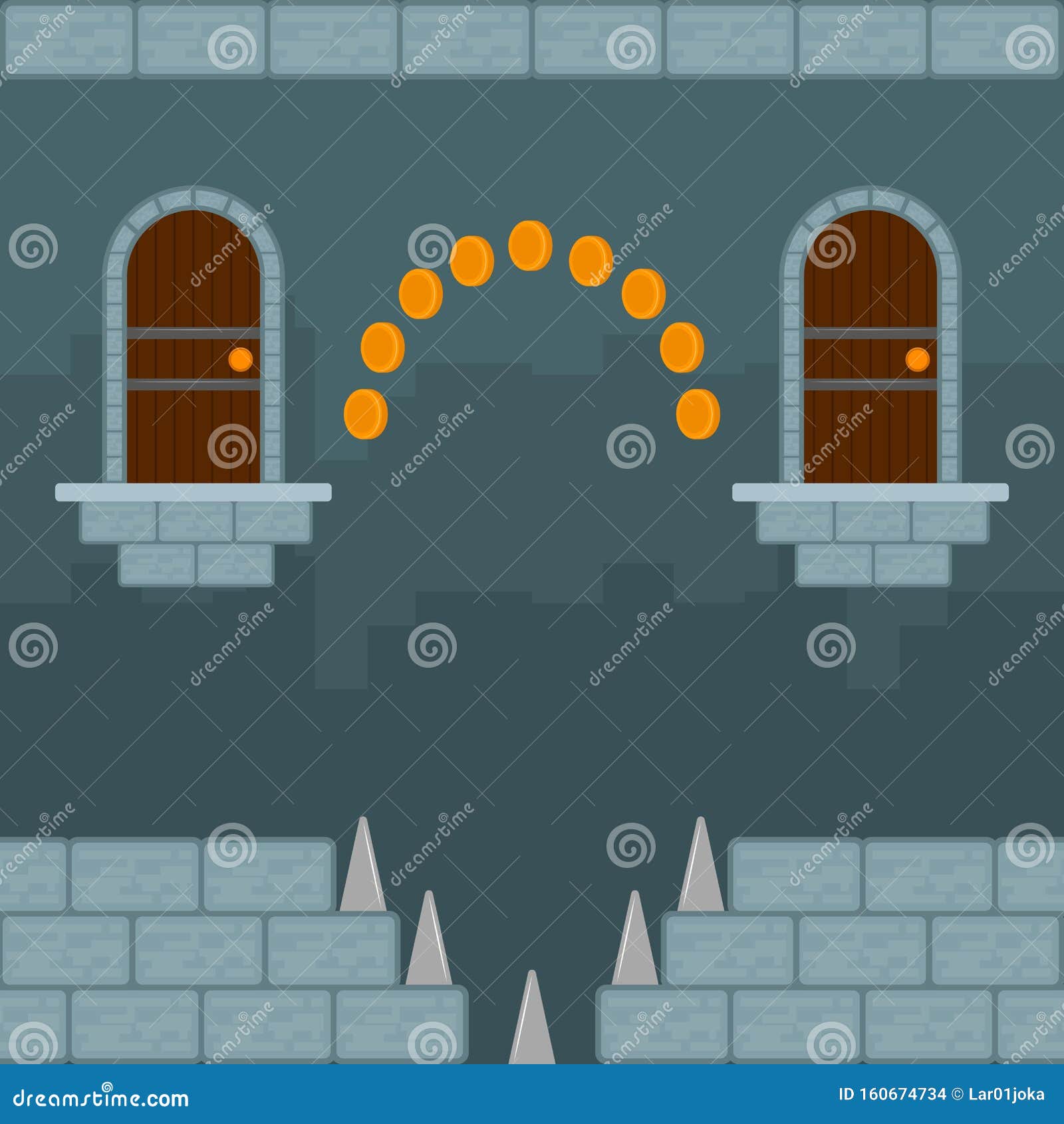 Video game world design stock vector. Illustration of cartoon - 160674734