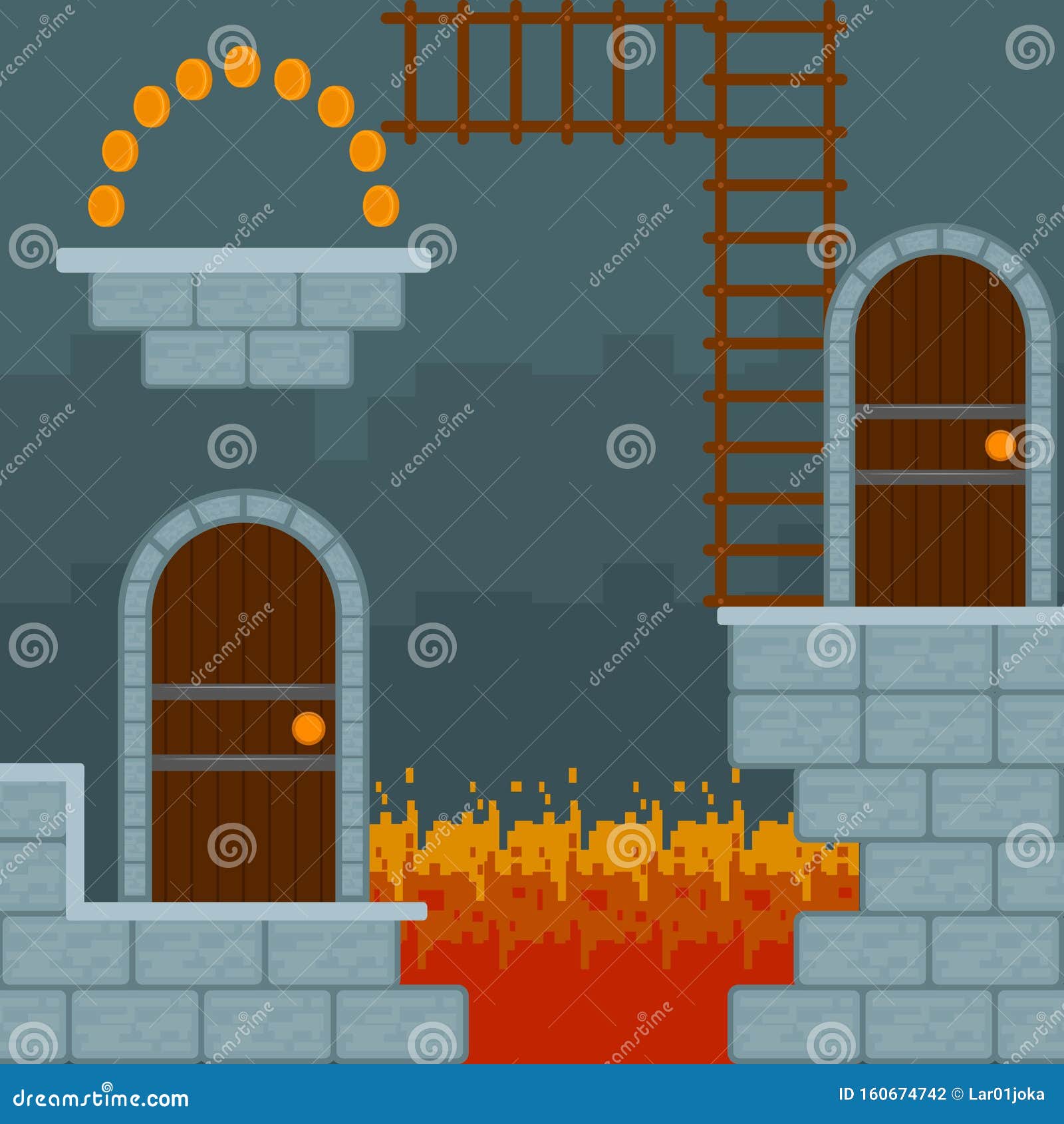 Video game world design stock vector. Illustration of technology ...