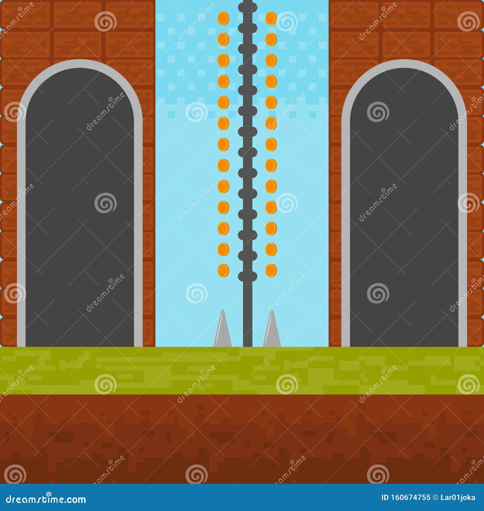 Video game world design stock vector. Illustration of adventure - 160674755