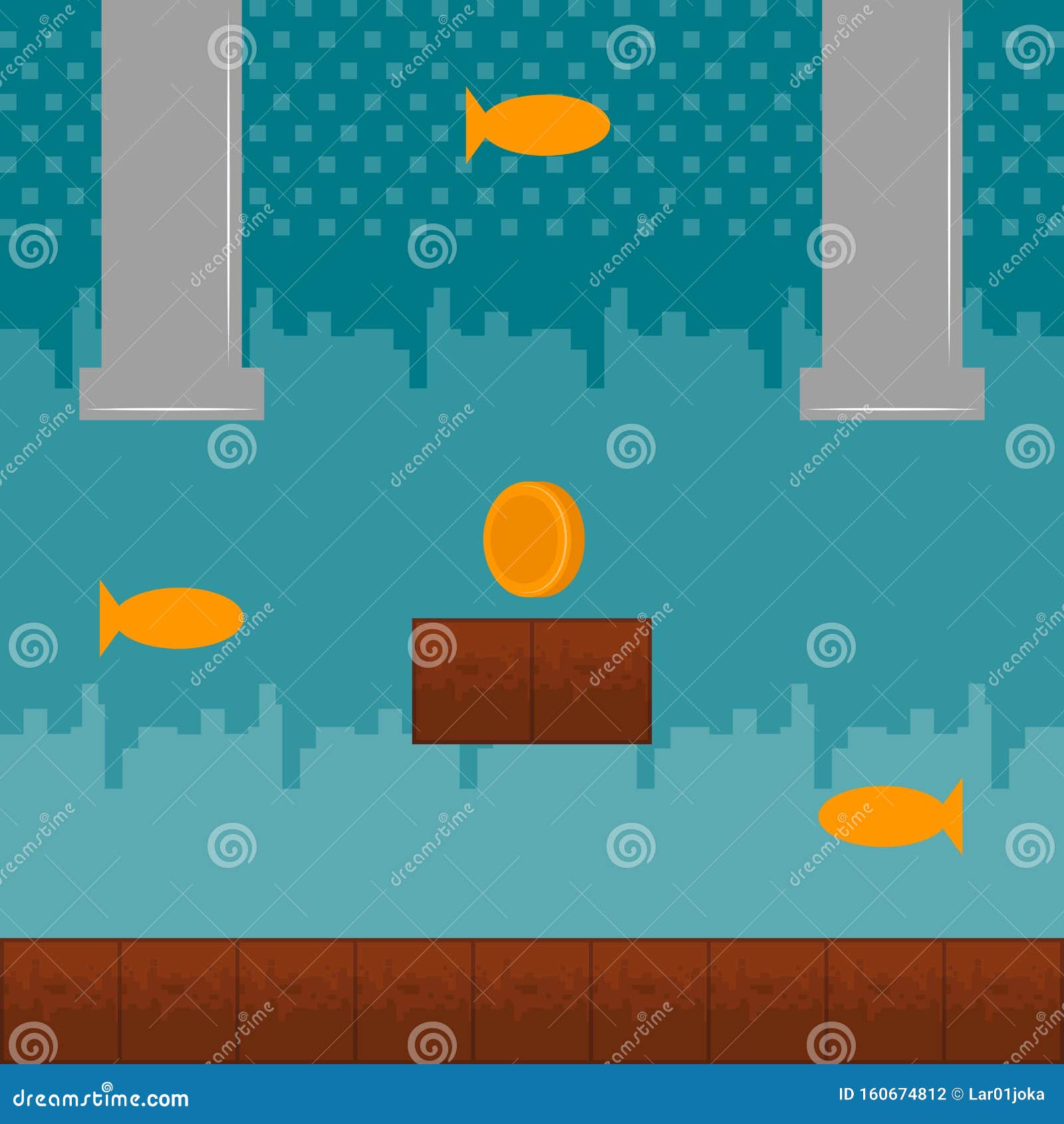 Video game world design stock vector. Illustration of platform - 160674812