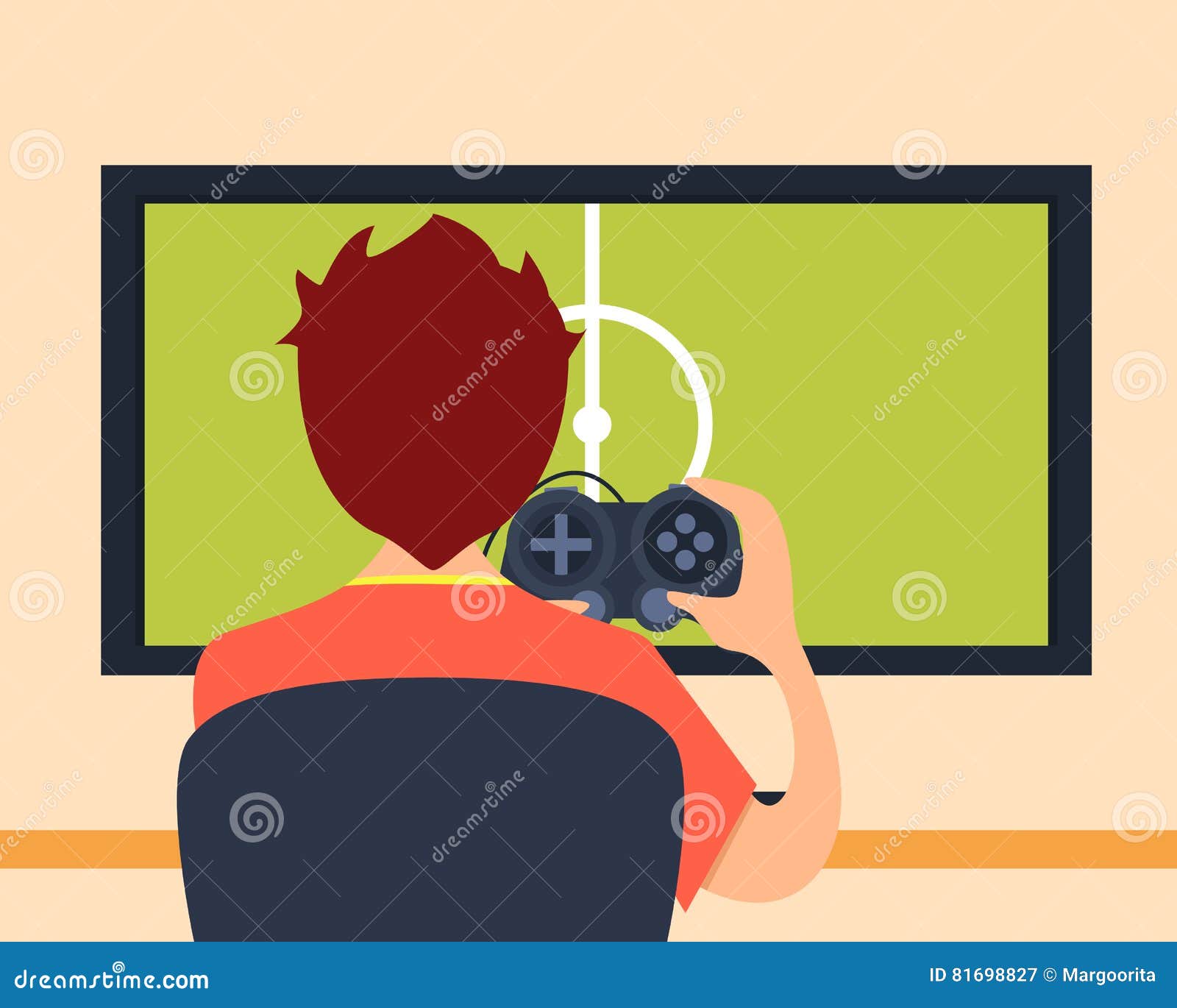 Video game stock vector. Illustration of lifestyle, room - 81698827