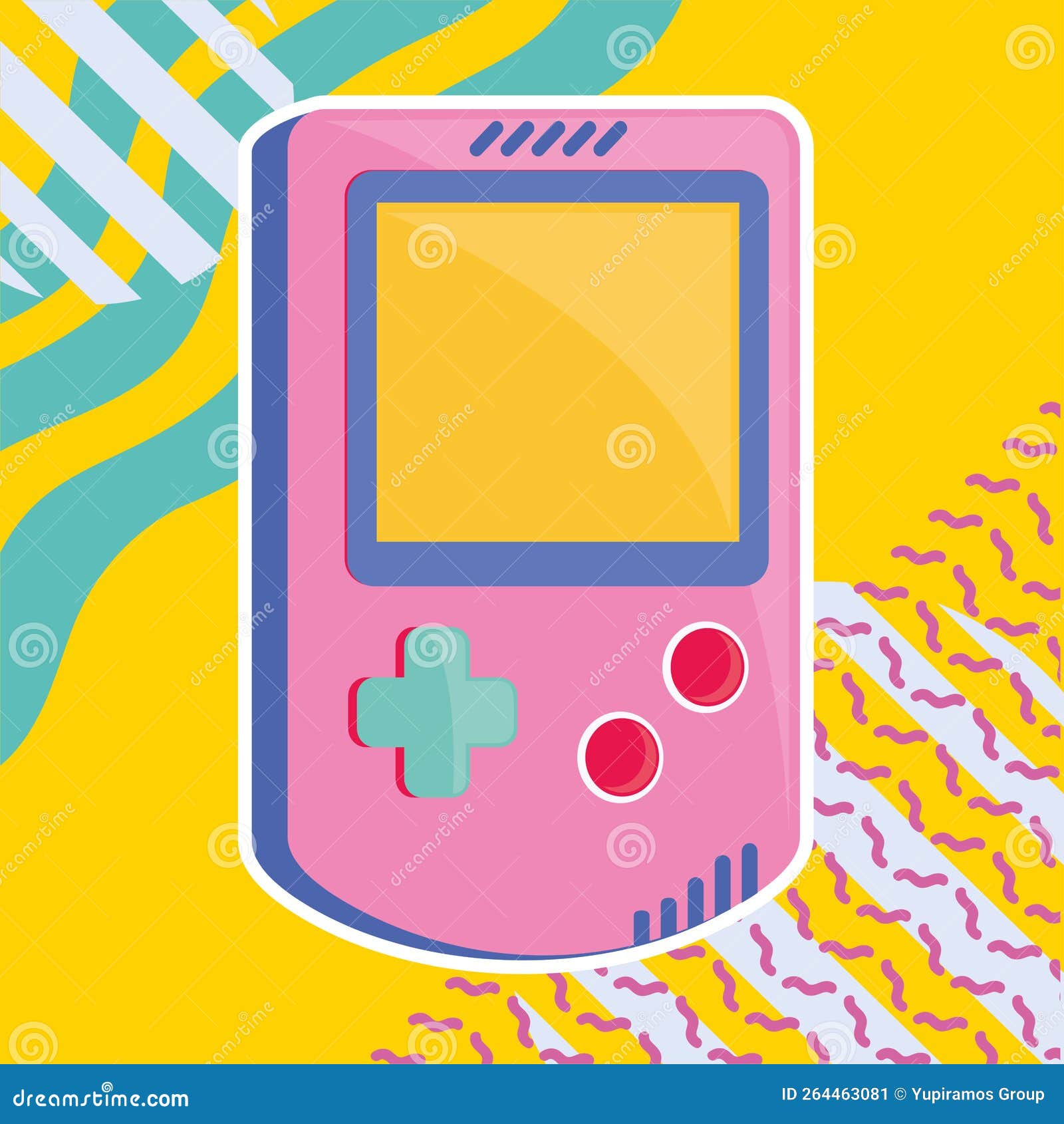 Video gamepad retro stock illustration. Illustration of player - 264463081