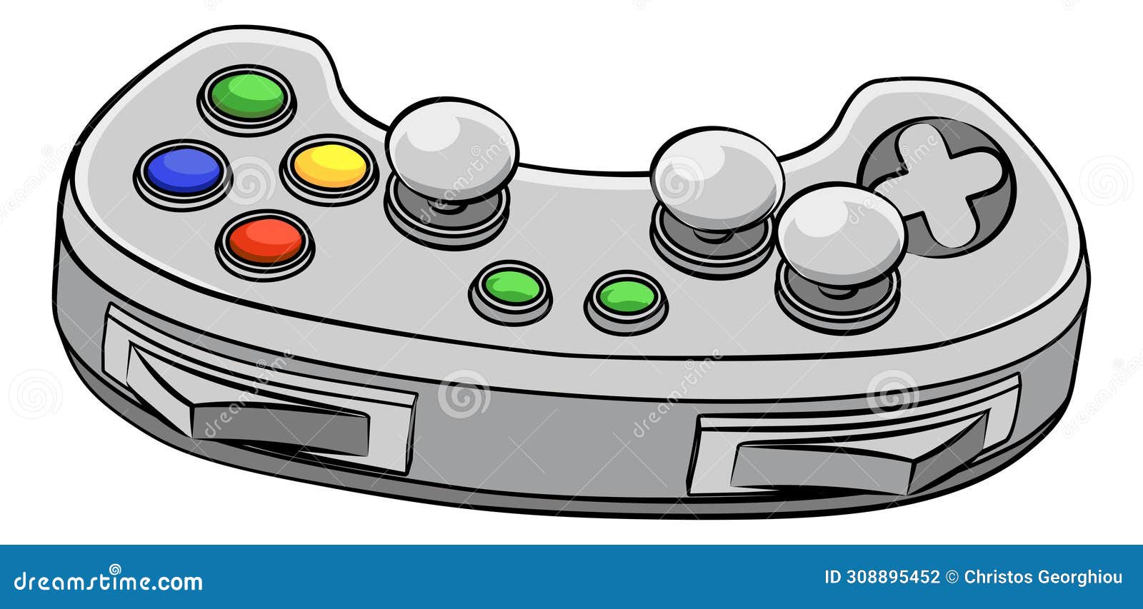 Video Gamer Cartoon Icon Game Gaming Controller Stock Illustration ...