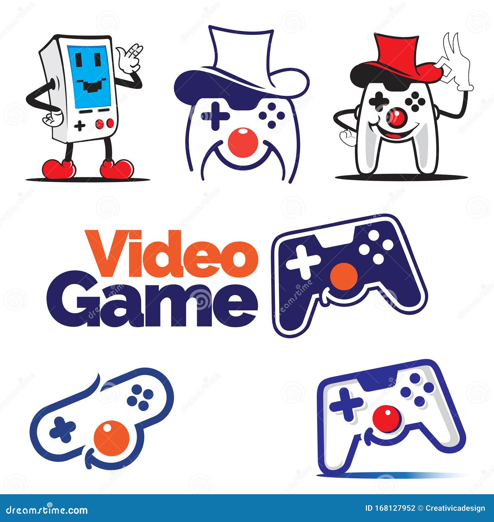 VIdeo Games Logo Set, Vector Vol 1 Stock Vector - Illustration of ...