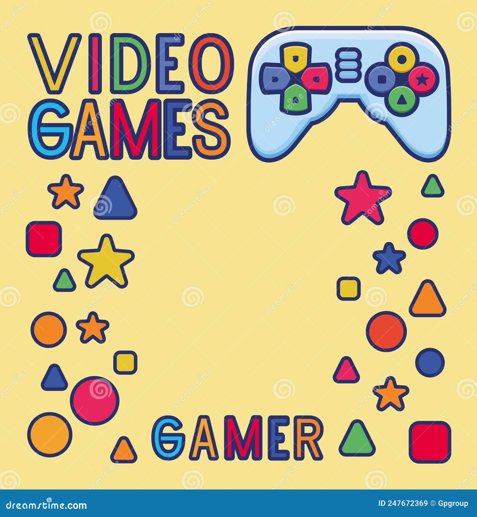 Video games poster stock vector. Illustration of vector - 247672369