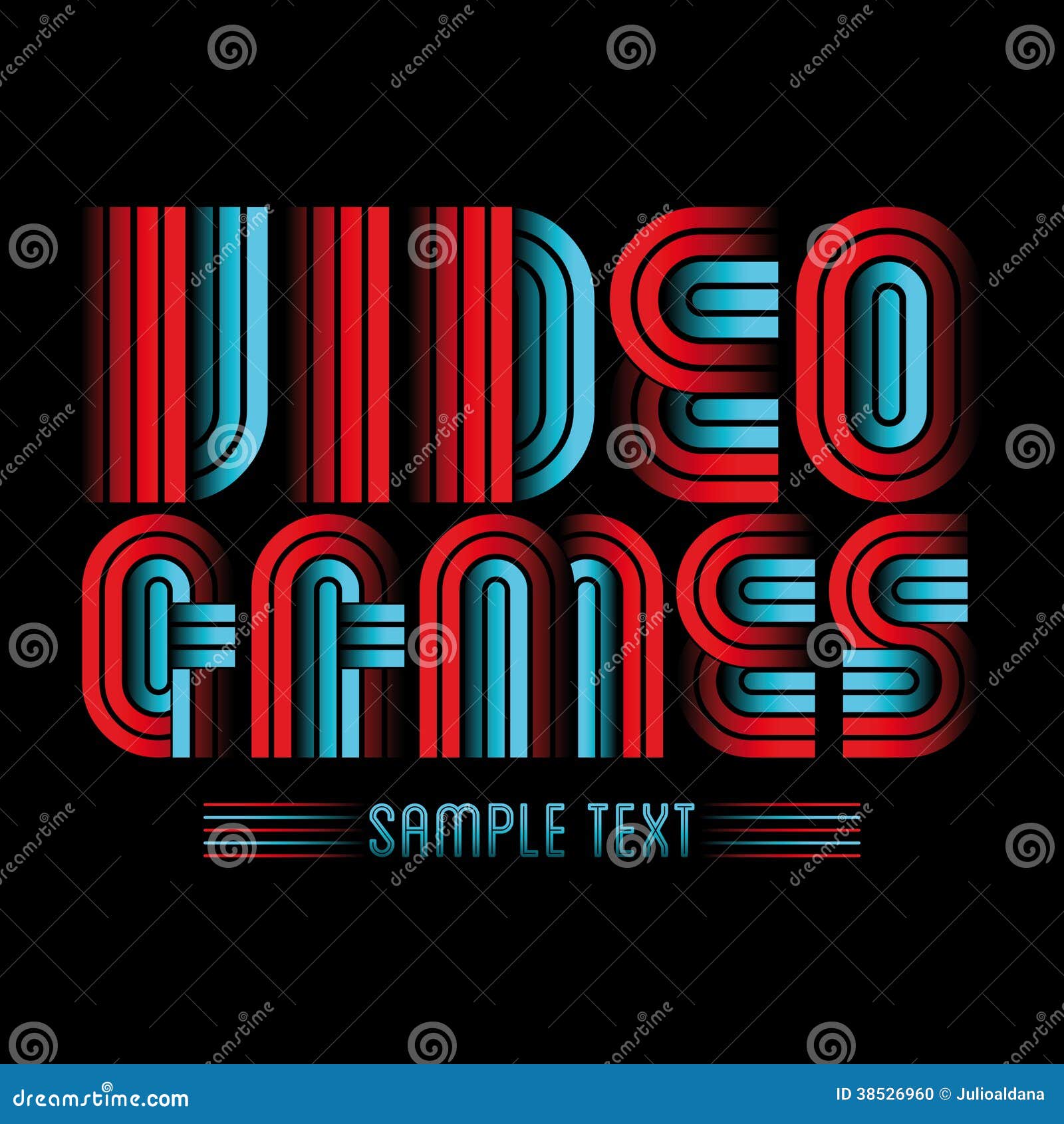 Video Games - Vector Lettering Stock Vector - Illustration of fashion ...