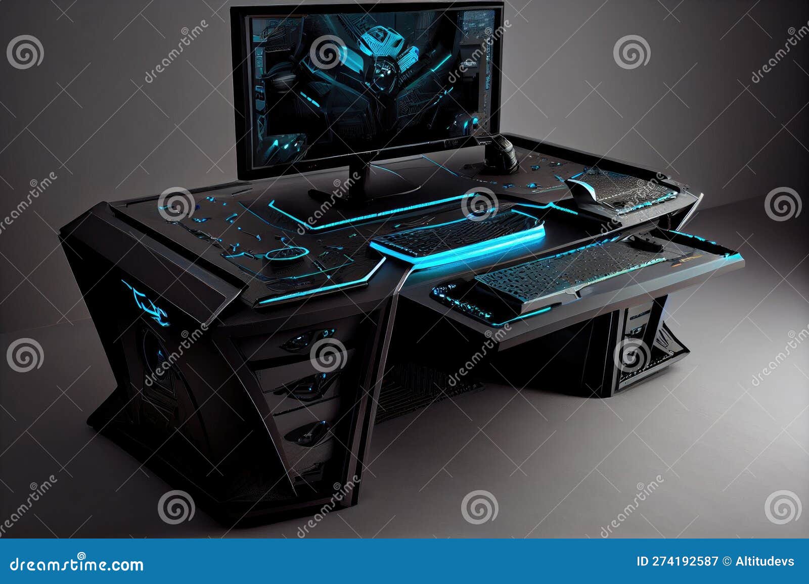 Video Gaming Desk with Computer and High-end Graphics Card for the ...