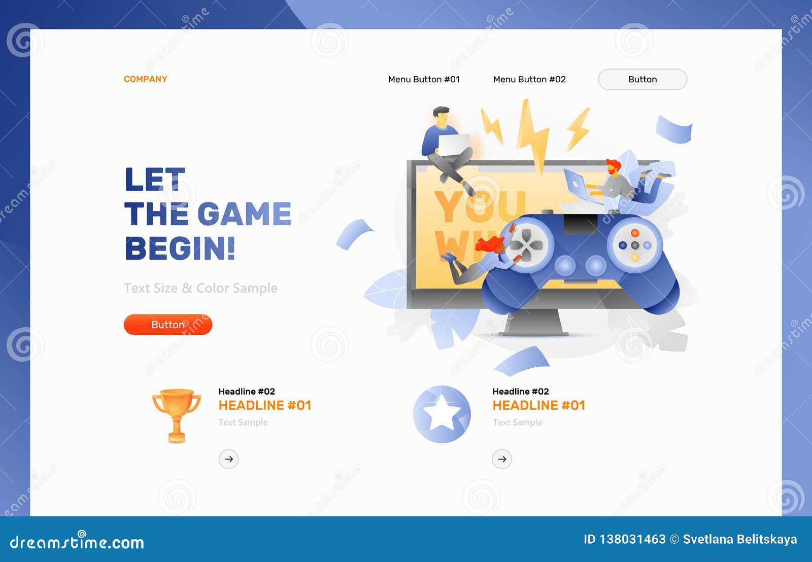 Video Gaming Website Header Stock Vector - Illustration of gaming, club ...