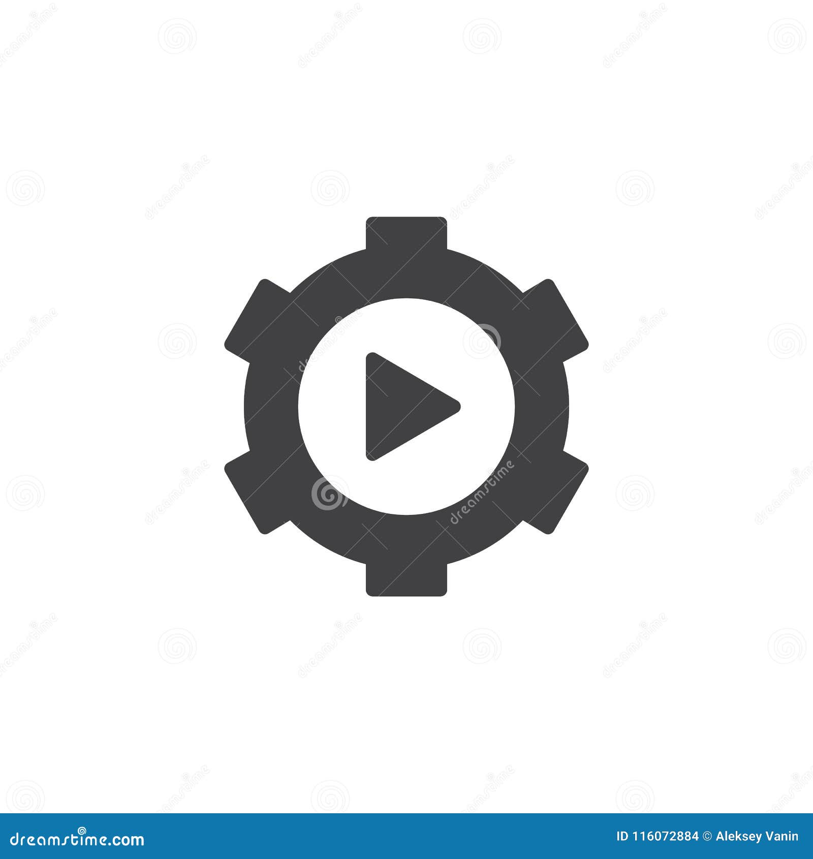 Video Gear vector icon stock vector. Illustration of pixel - 116072884